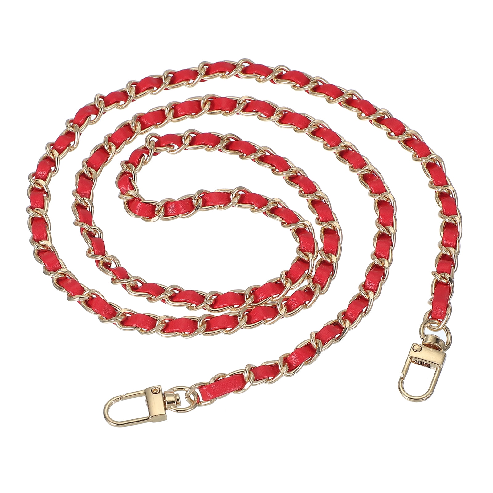 Uxcell Leather Purse Handle Strap, 43 Inch Chain Strap Replacement DIY ...