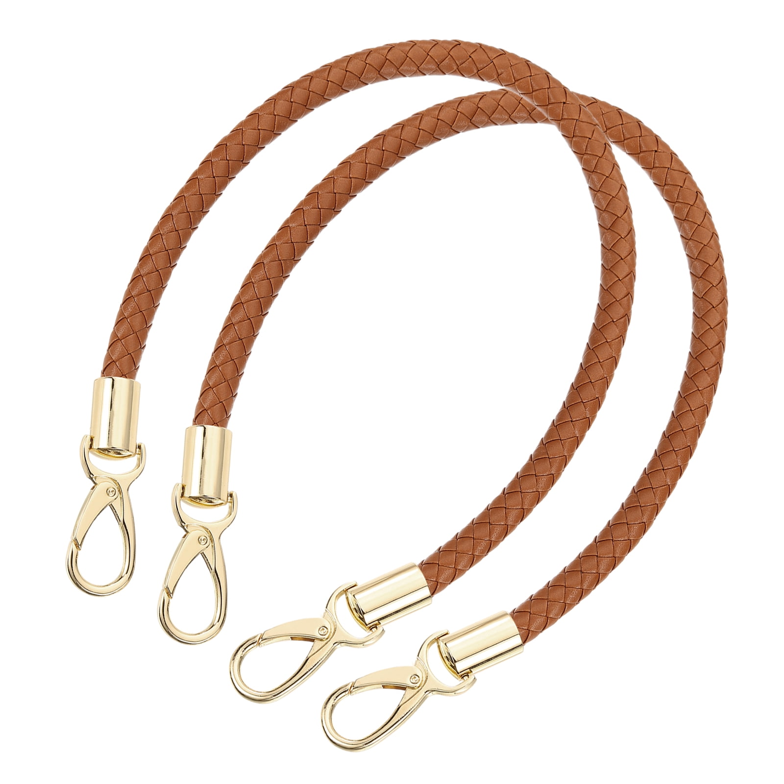 Uxcell Leather Purse Strap, 2Pack 50cm Short Leather PU Braided Purse ...