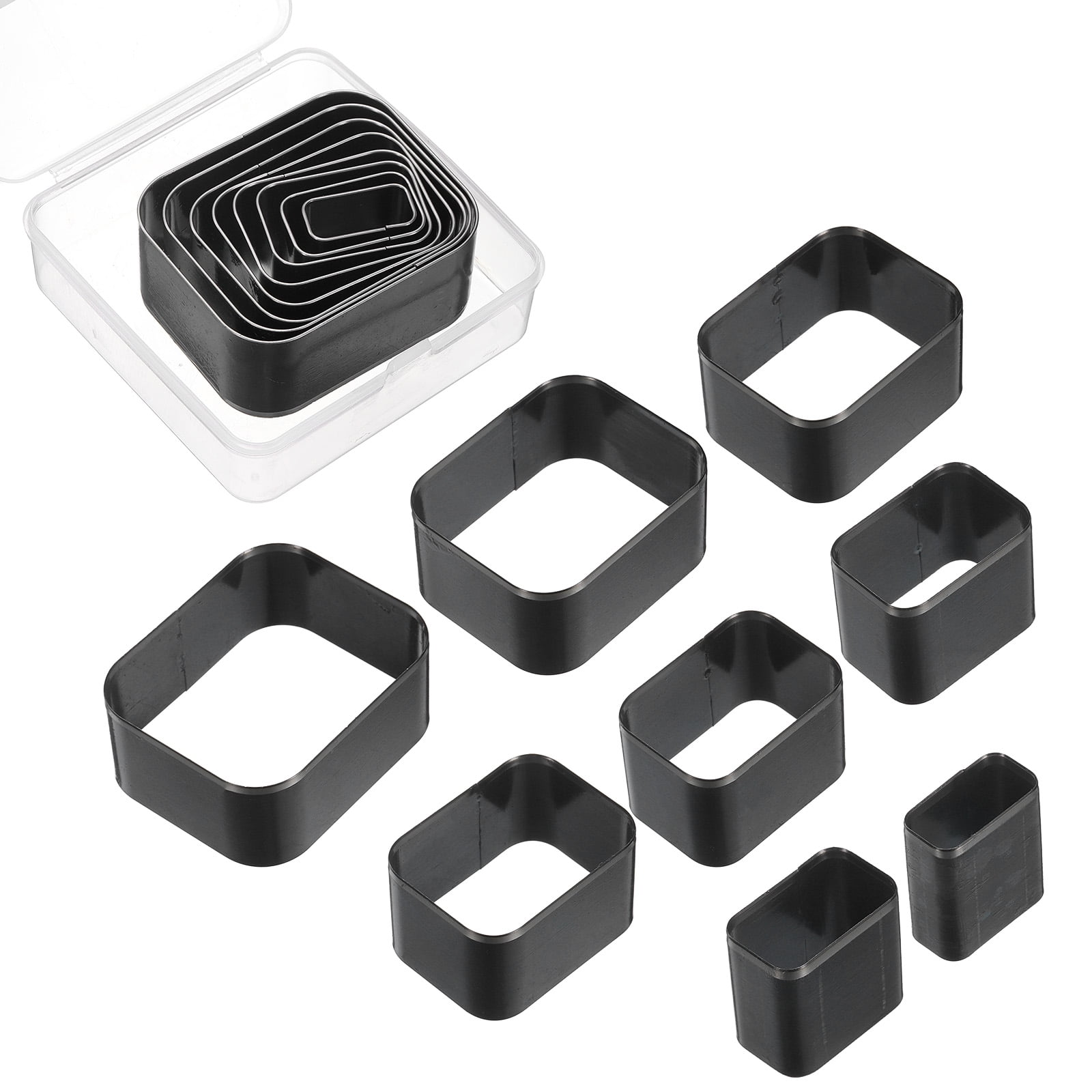 Uxcell Leather Rectangle Shape Punch Cutter Set 8 Sizes Leather Hollow ...