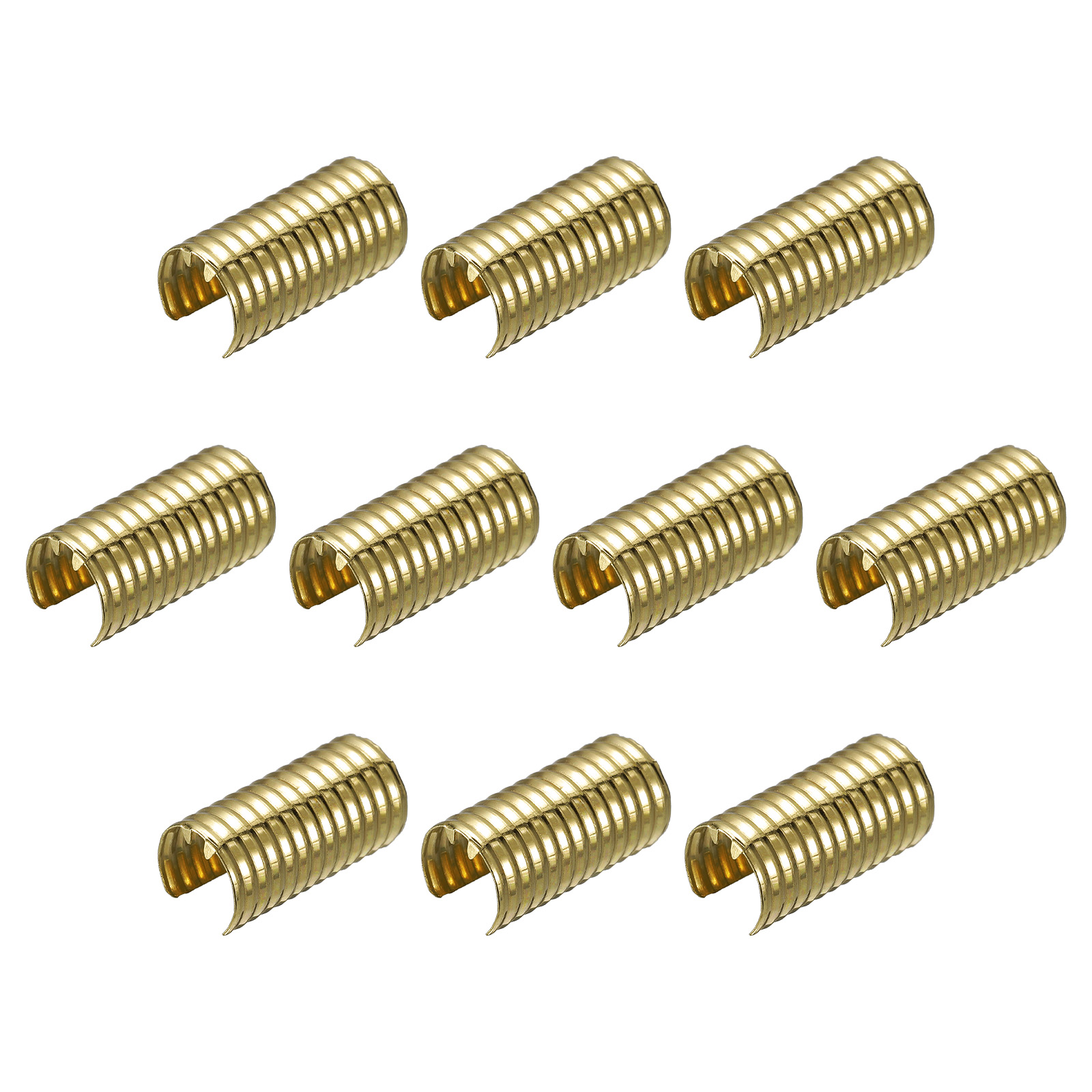 Uxcell Leather Rope Clip, Cylindrical Crimping Cord Crimps Foldable ...