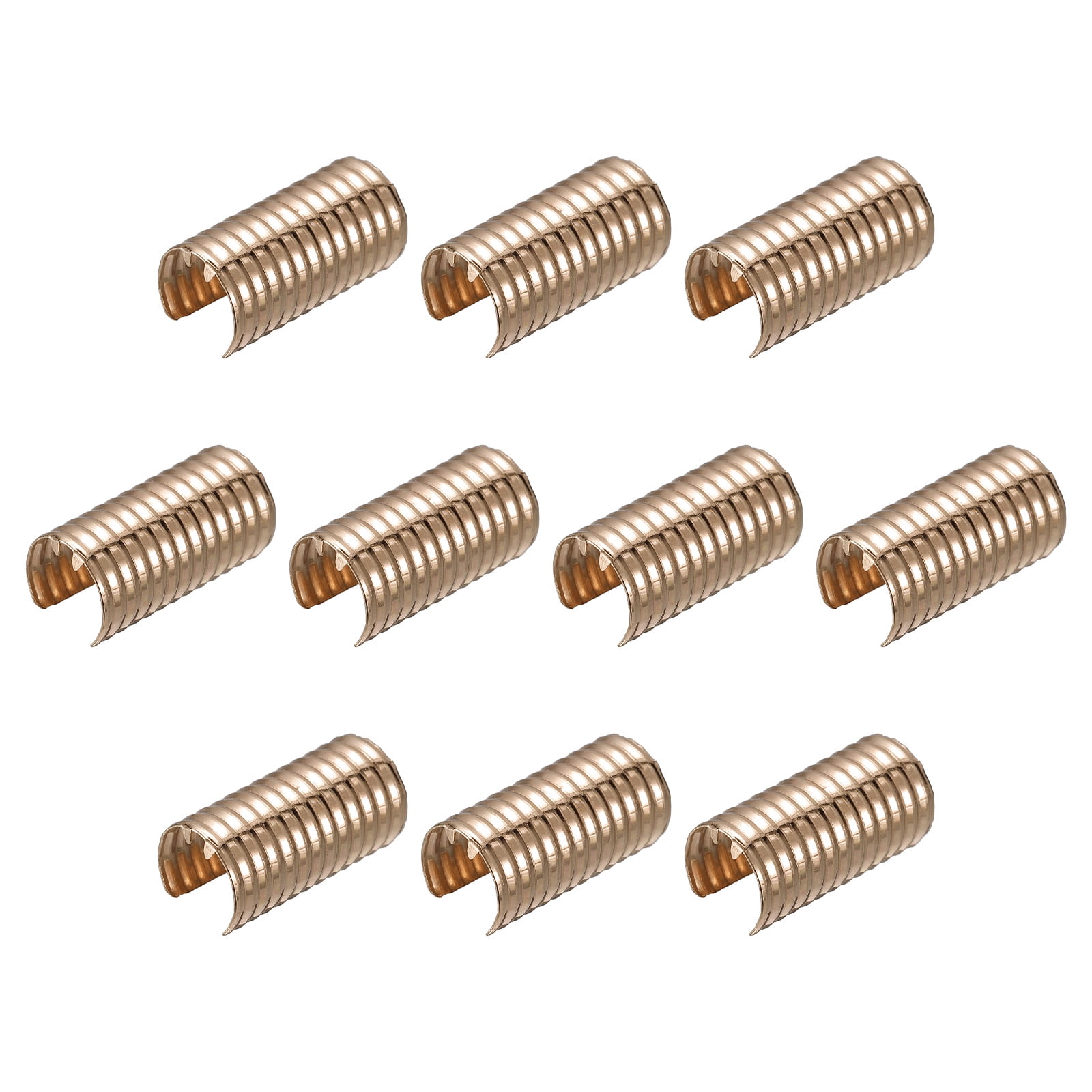 Uxcell Leather Rope Clip, Cylindrical Crimping Cord Crimps Foldable ...