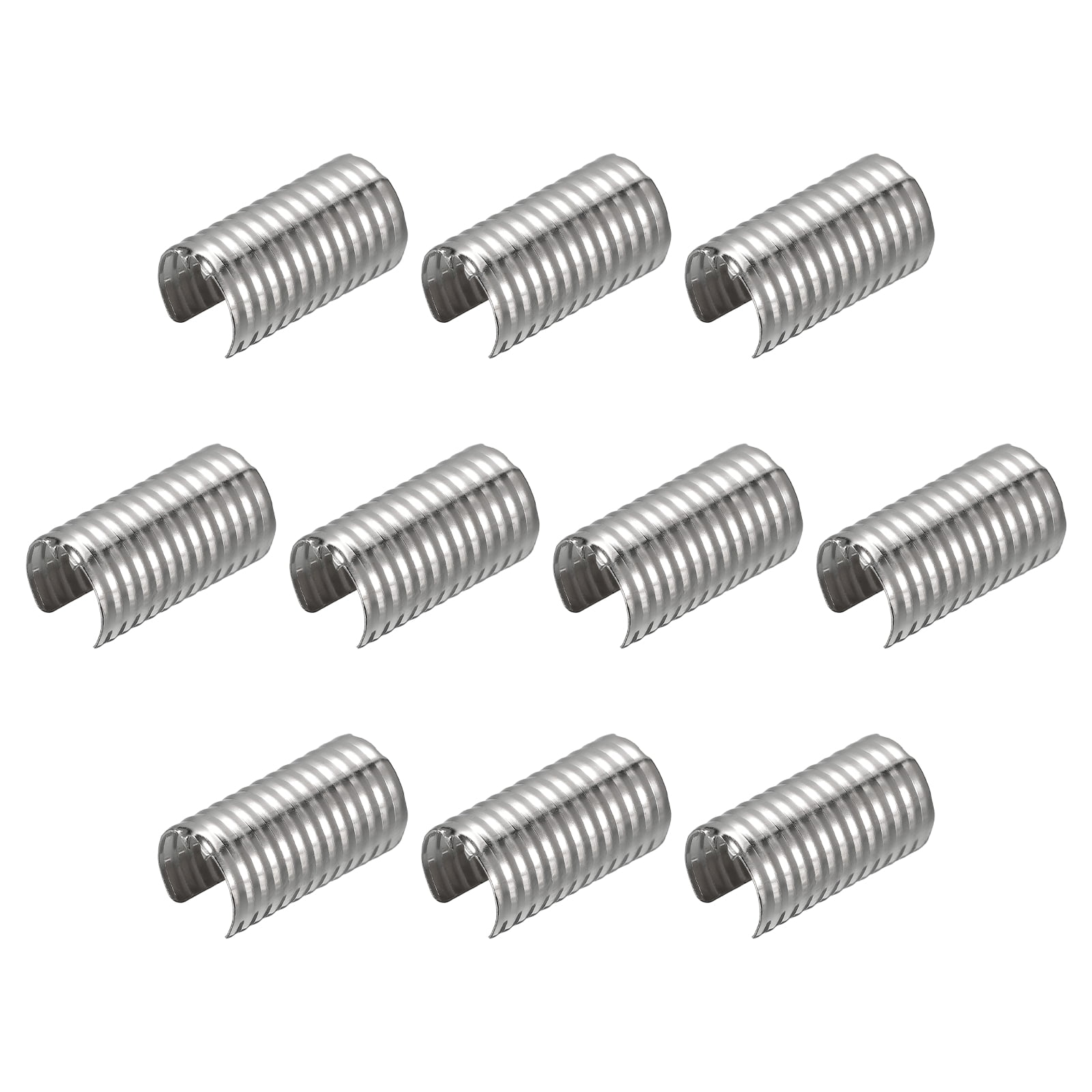 Uxcell Leather Rope Clip, Cylindrical Crimping Cord Crimps Foldable ...