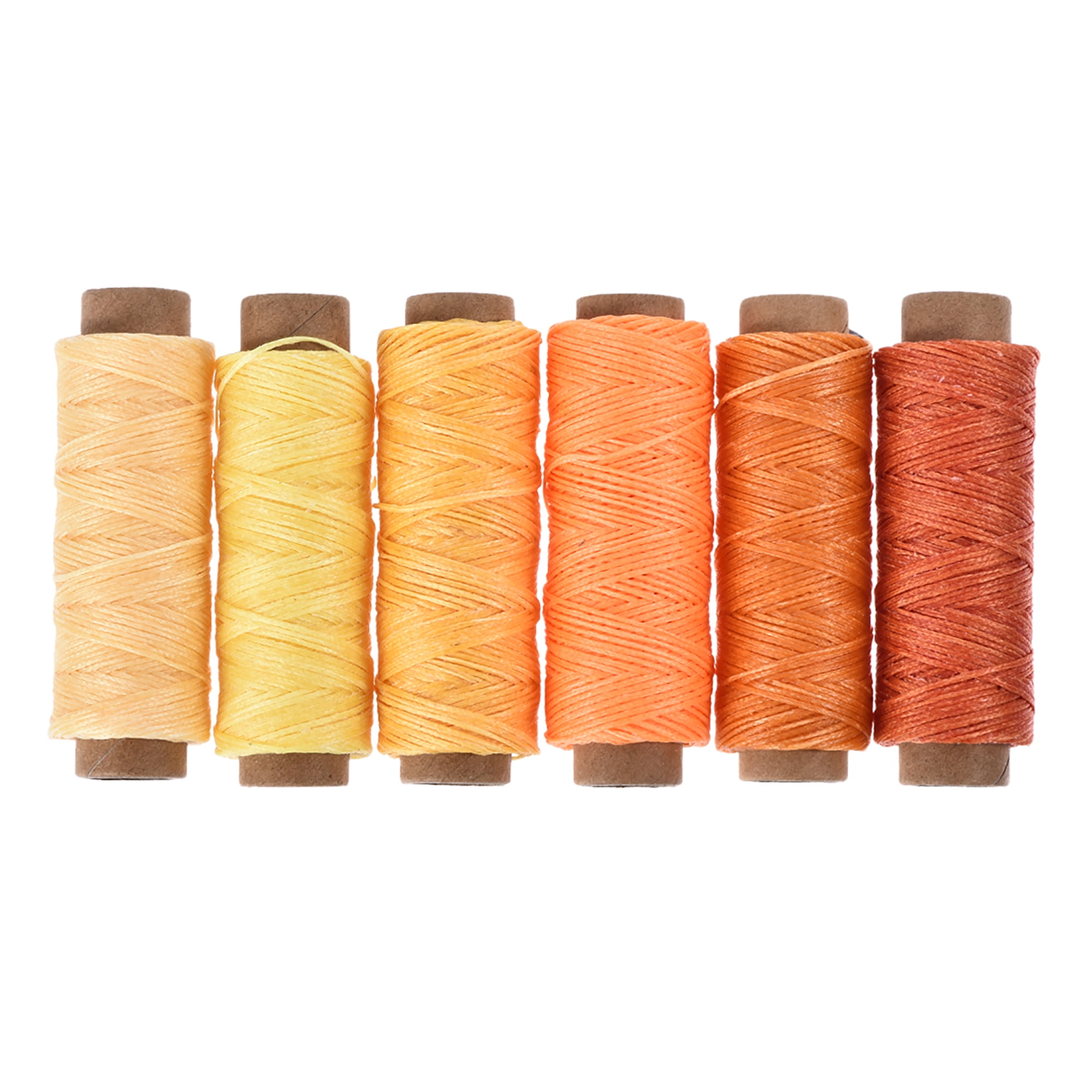 Uxcell Leather Sewing Thread Set 55 Yards 175D/1mm Polyester Flat Waxed ...