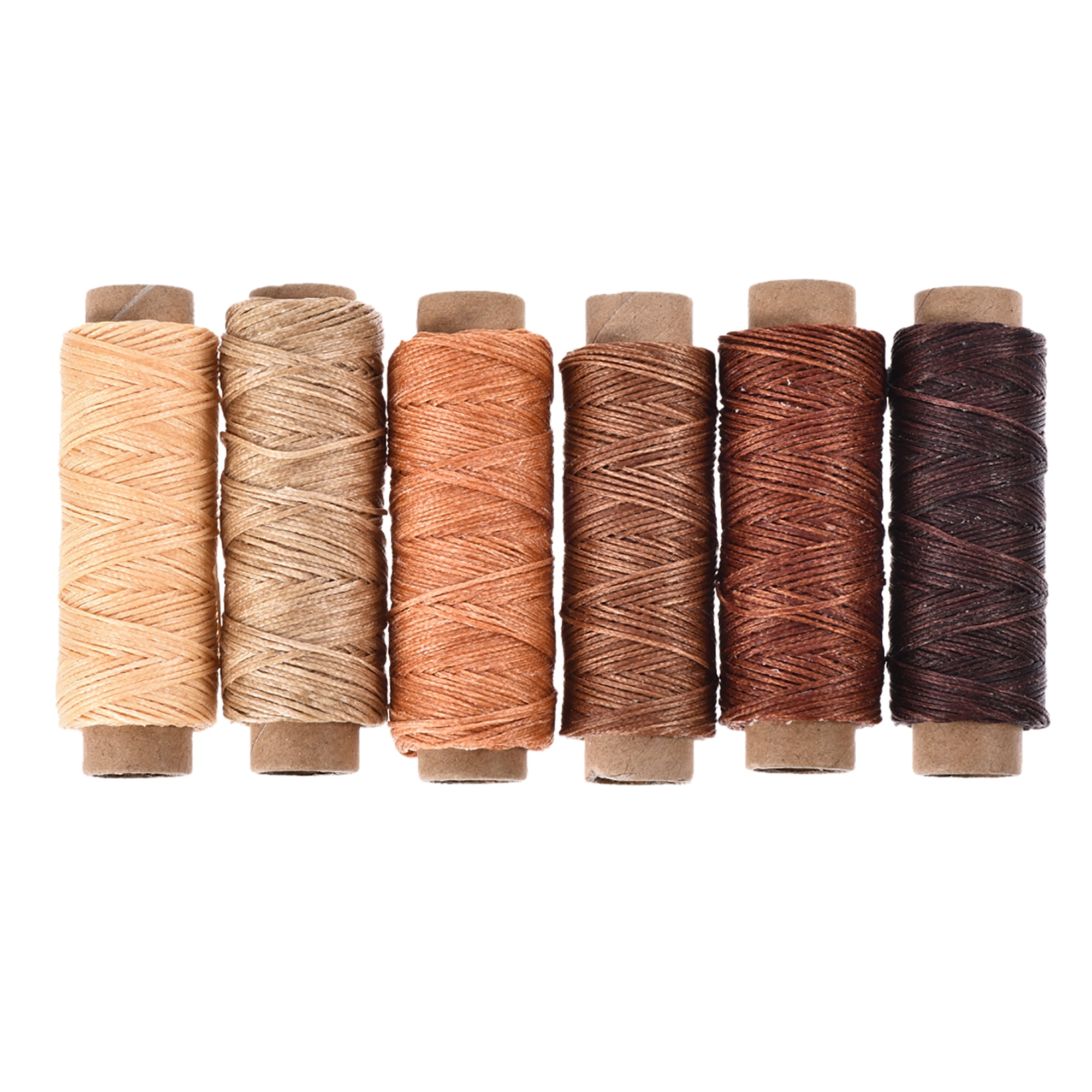 Uxcell Leather Sewing Thread Set 55 Yards 175D/1mm Polyester Flat Waxed ...