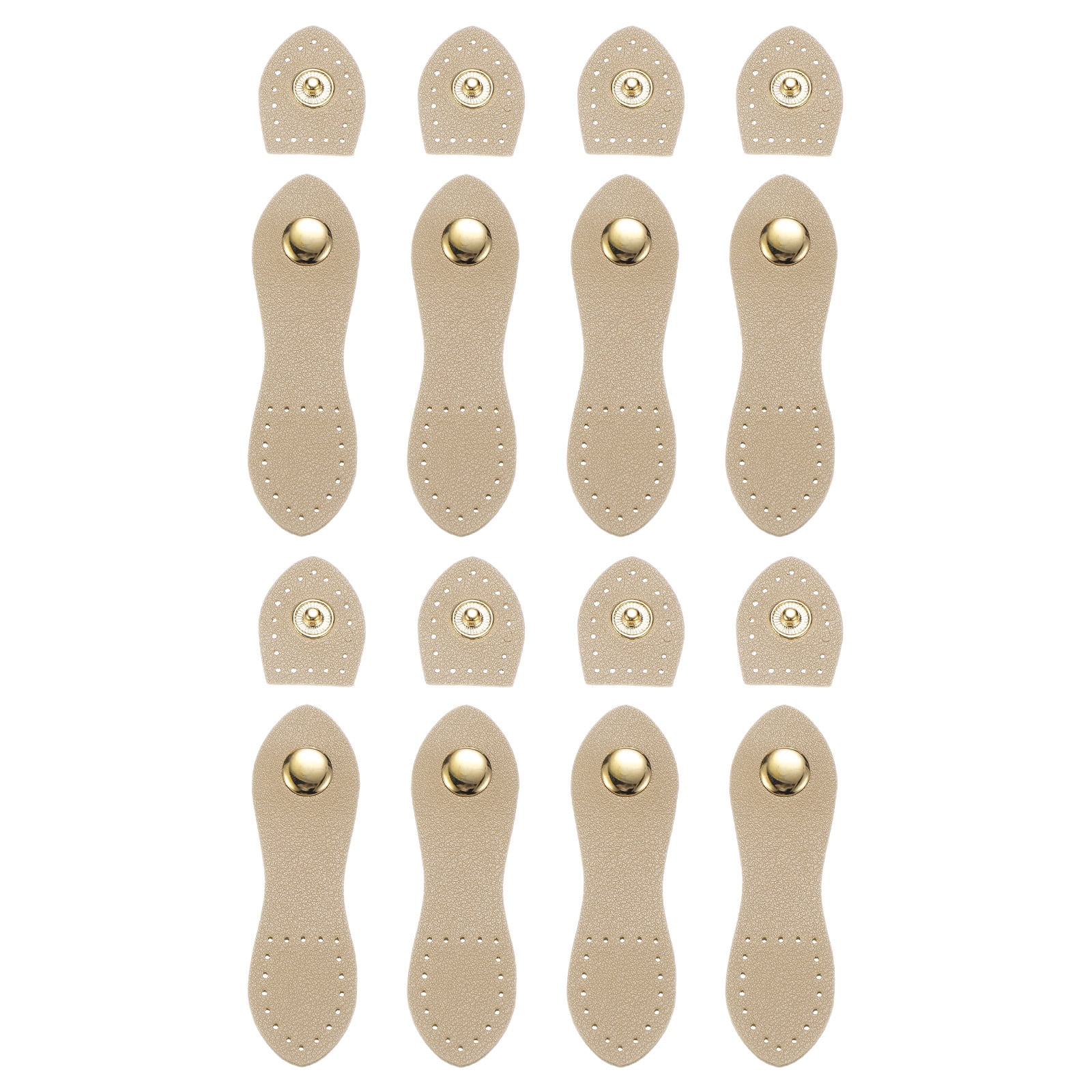 Uxcell Leather Snap Buckles Sew on Purse Tab Closures Fasteners Khaki ...