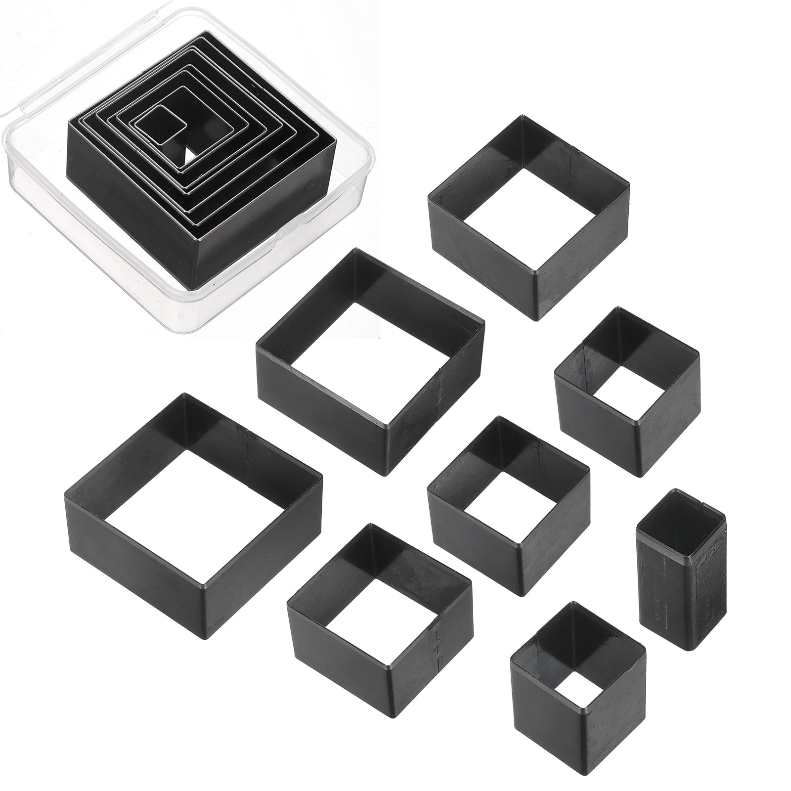 Uxcell Leather Square Shape Punch Cutter Set 8 Sizes Leather Hollow ...