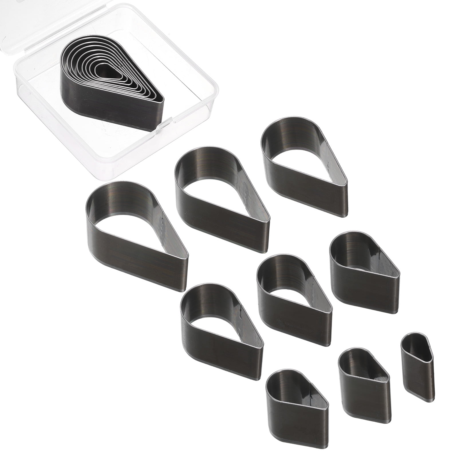 Uxcell Leather Teardrop Shape Punch Cutter Set 9 Sizes Leather Hollow ...