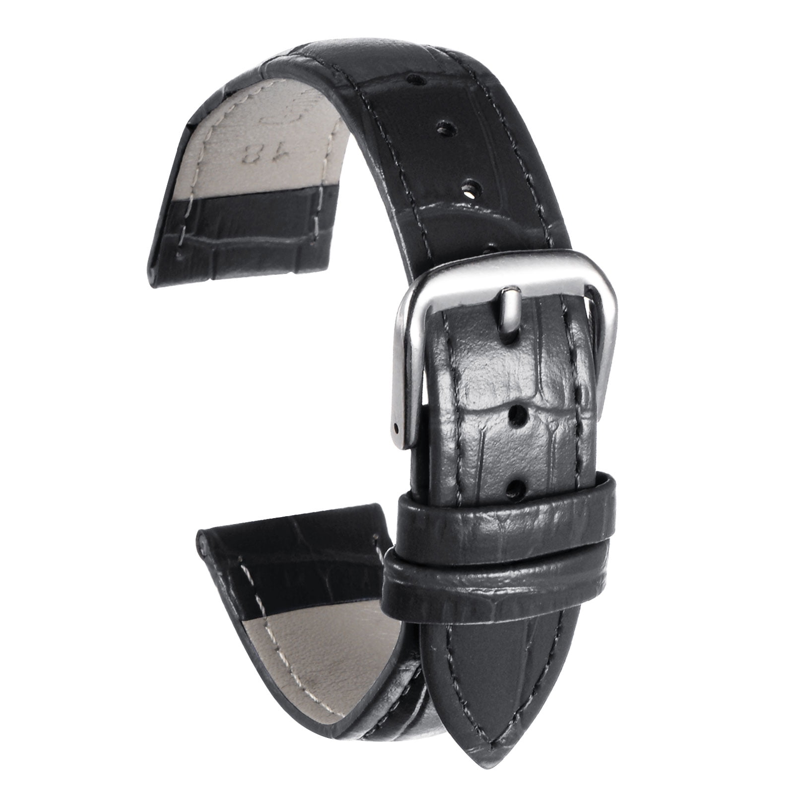 Uxcell Leather Watch Band 18mm Embossed Pattern Watch Strap Replacement ...
