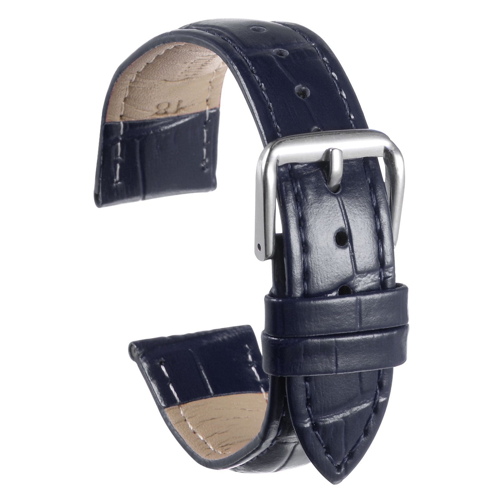 Uxcell Leather Watch Band 19mm Embossed Pattern Cowhide Watch Strap ...