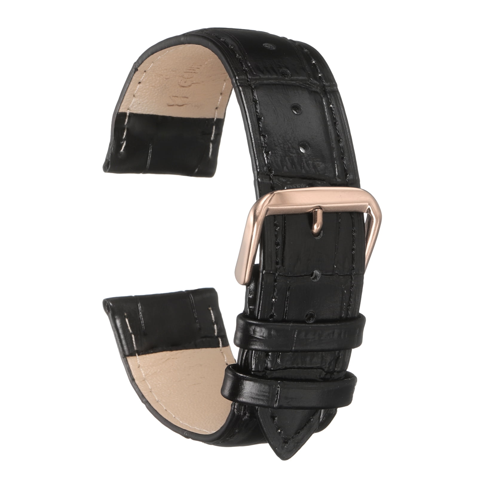 Uxcell Leather Watch Bands 22mm Classical Embossed Replacement Strap ...