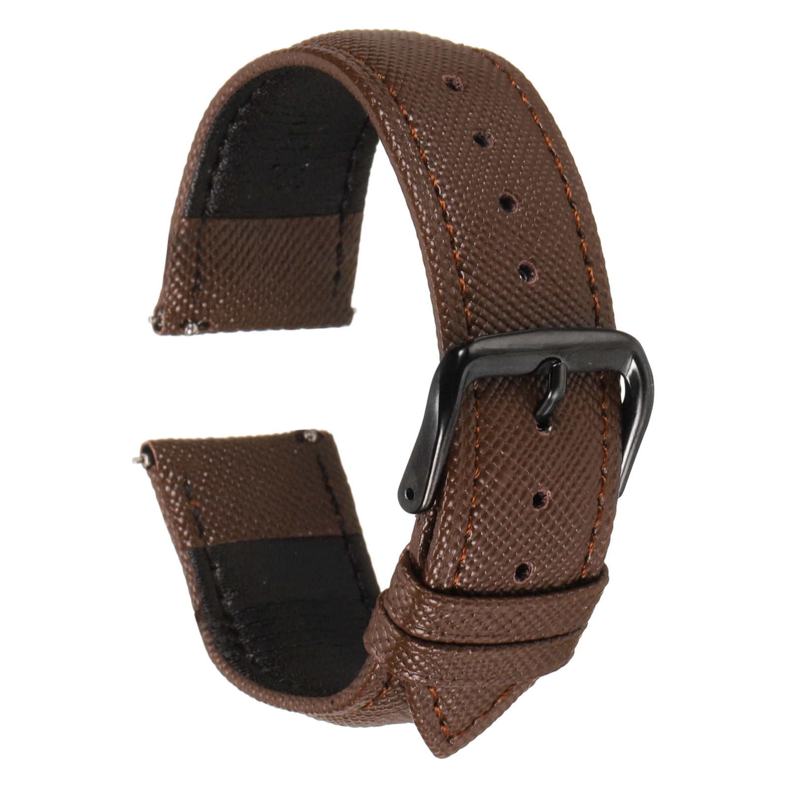 Uxcell Leather Watch Bands 22mm Thin Grain Replacement Cowhide Leather ...