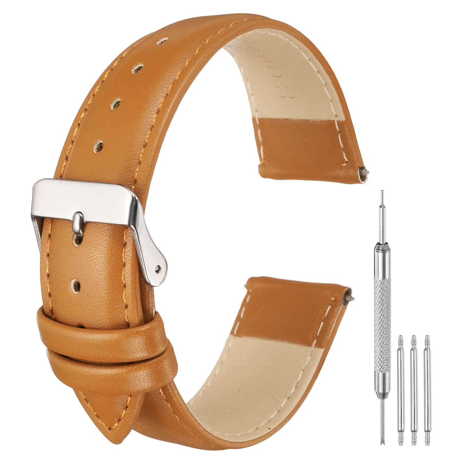 Uxcell Leather Watch Bands for Men and Women, 22mm Quick Release Watch ...