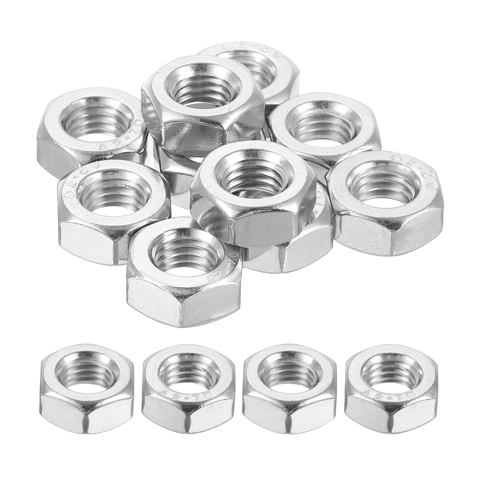 Uxcell Left-hand Hexagonal Nut, M10x1.5mm 304 Stainless Steel Left-hand ...