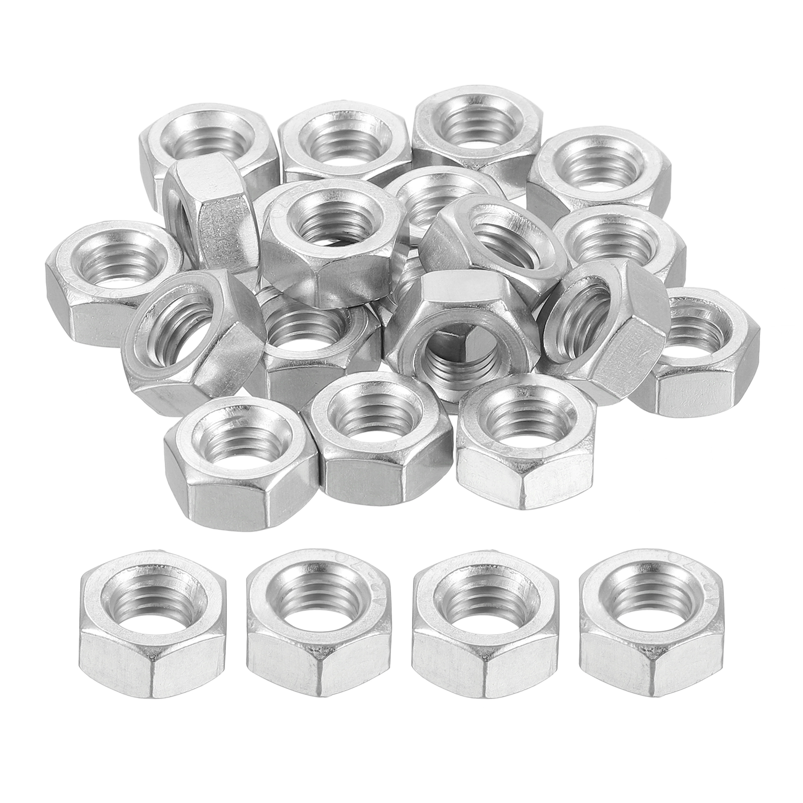 Uxcell Left-hand Hexagonal Nut, M8x1.25mm 304 Stainless Steel Reverse ...