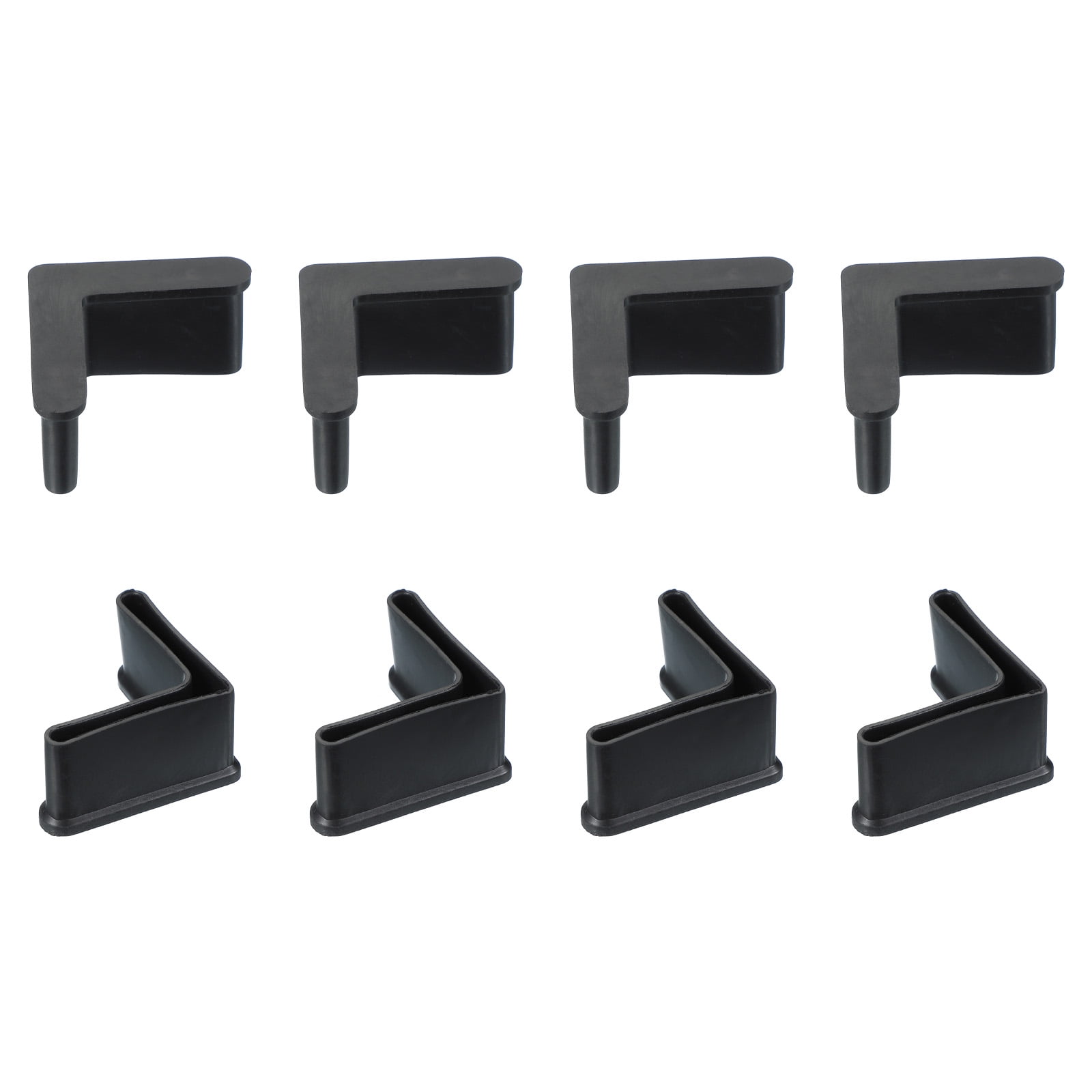 Uxcell L Shape Leg Pads 2" x 2", 8pcs Furniture Leg Cover Protectors L ...