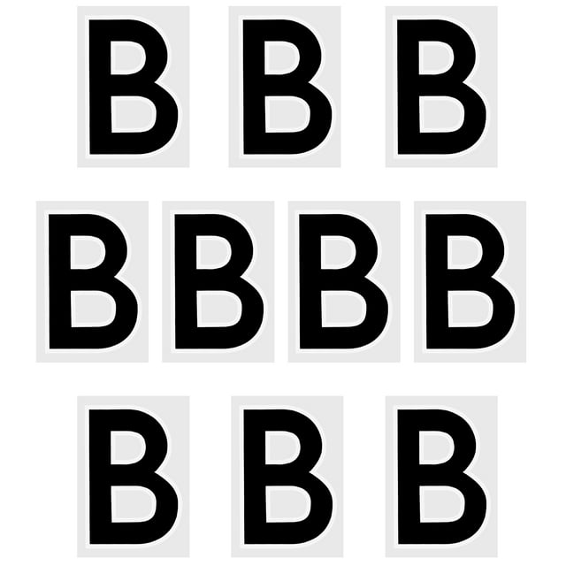 Uxcell Letter B Patches Iron on Heat Transfer Letters 2 Inch Black ...