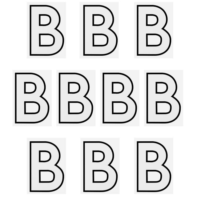 Uxcell Letter B Patches Iron on Heat Transfer Letters 2 Inch White ...