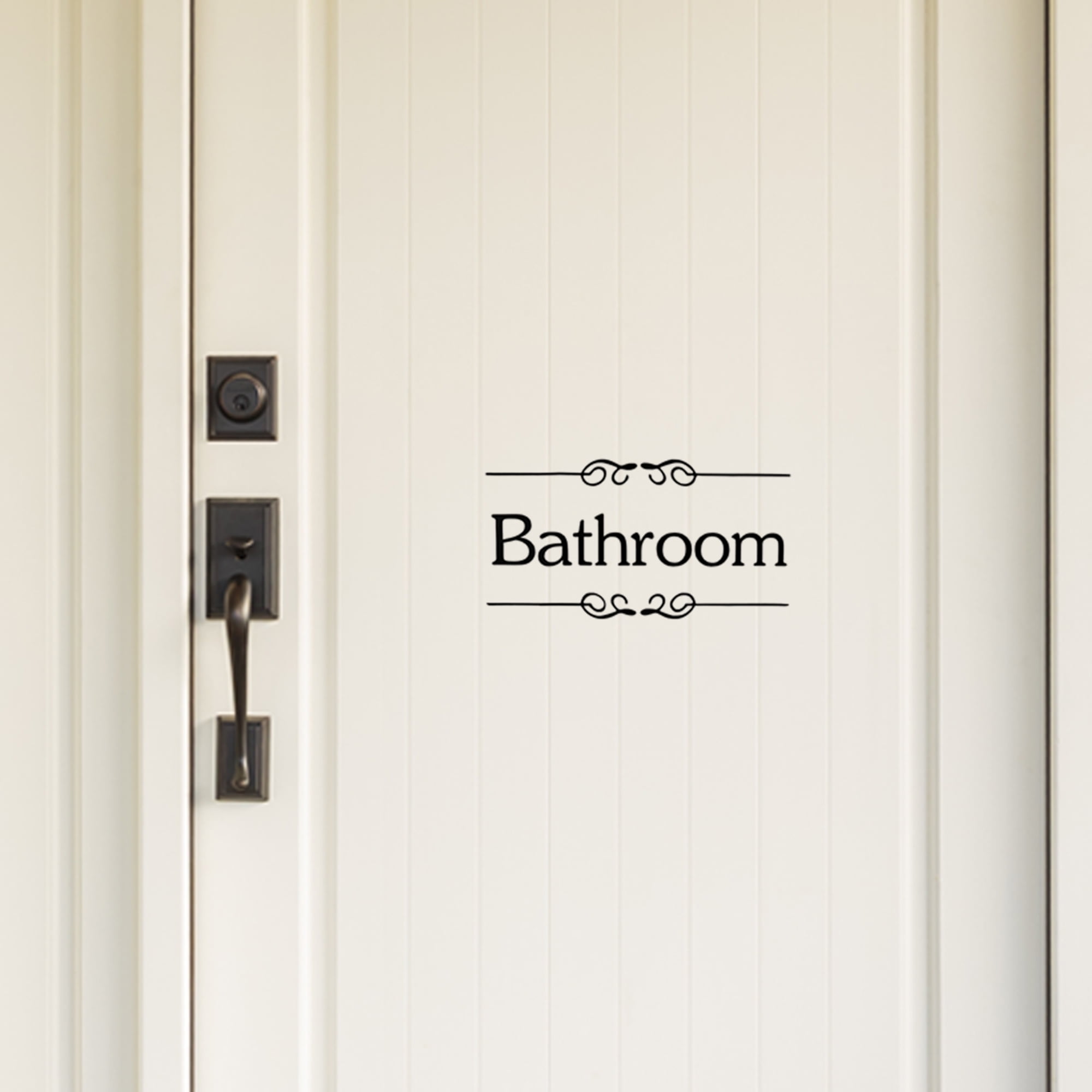 Uxcell Letter Bathroom Removable Toilet Decals Paper Mural DIY Sticker ...