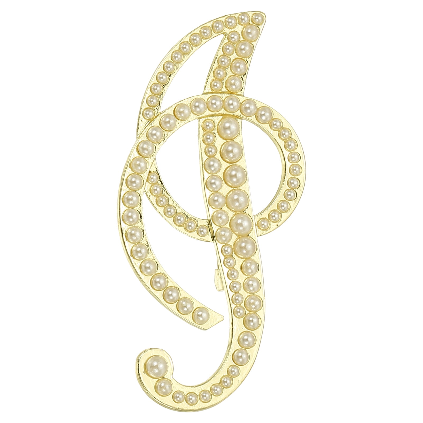 Uxcell Letter Brooch Pins, Pearl Initial Rhinestone Alphabet I Letter ...