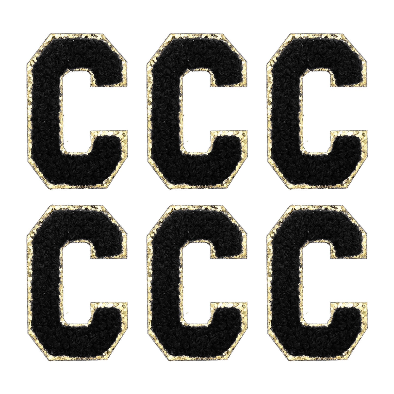 Uxcell Letter C Chenille Letter Patches Self Adhesive Stick on ...