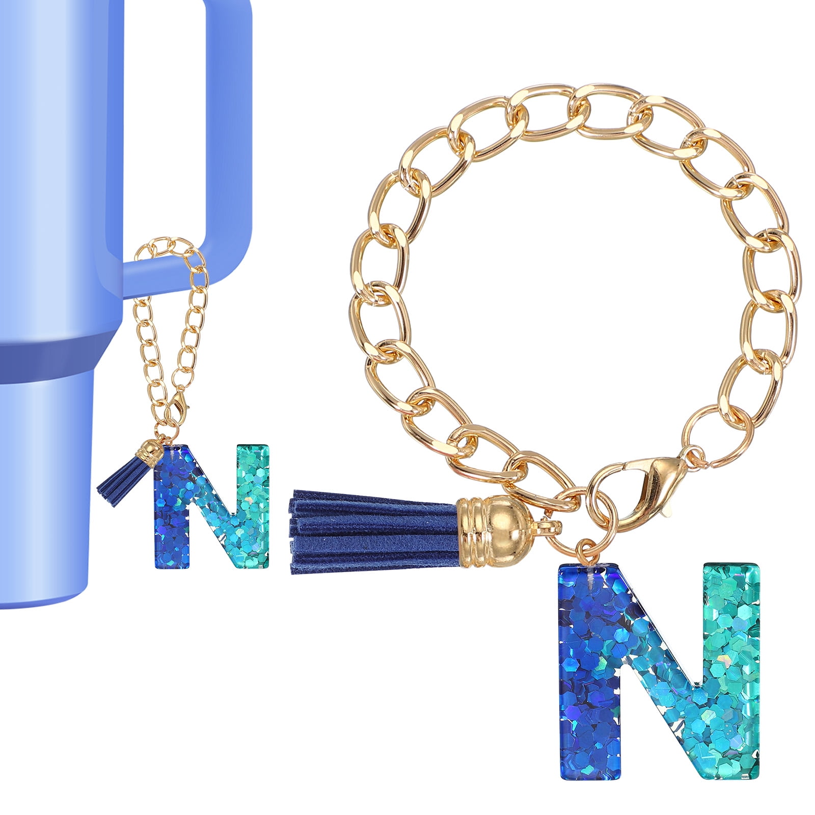 Uxcell Letter Charm for Stanley Tumbler Cup Initial Charm Accessories ...