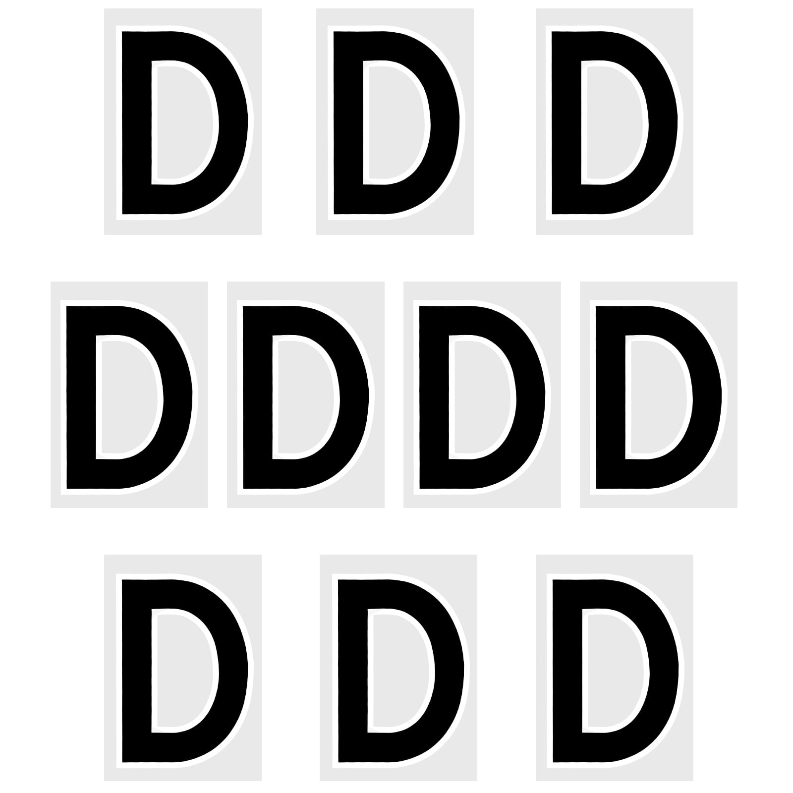 Uxcell Letter D Patches Iron on Heat Transfer Letters 2 Inch Black ...