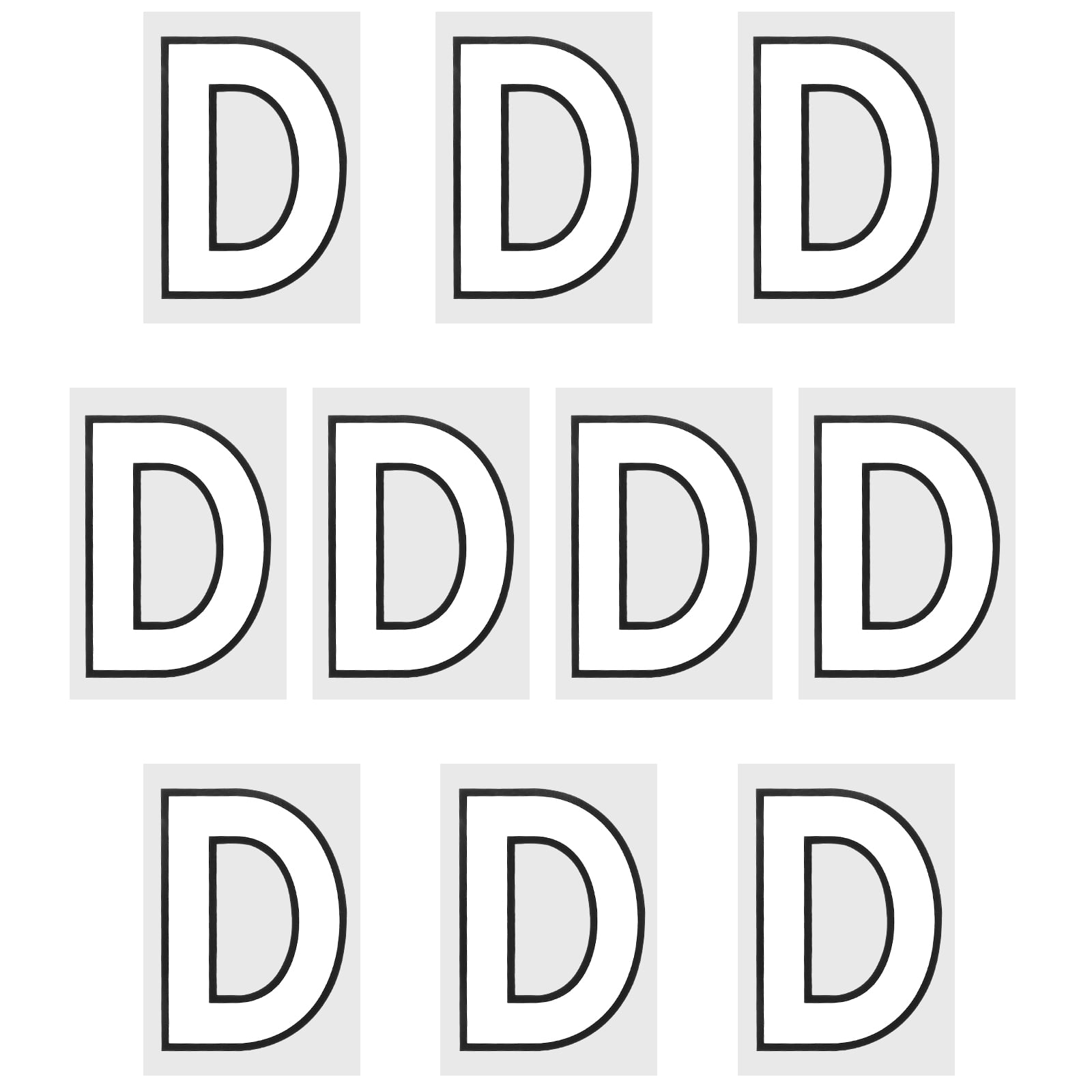 Uxcell Letter D Patches Iron on Heat Transfer Letters 2 Inch White ...