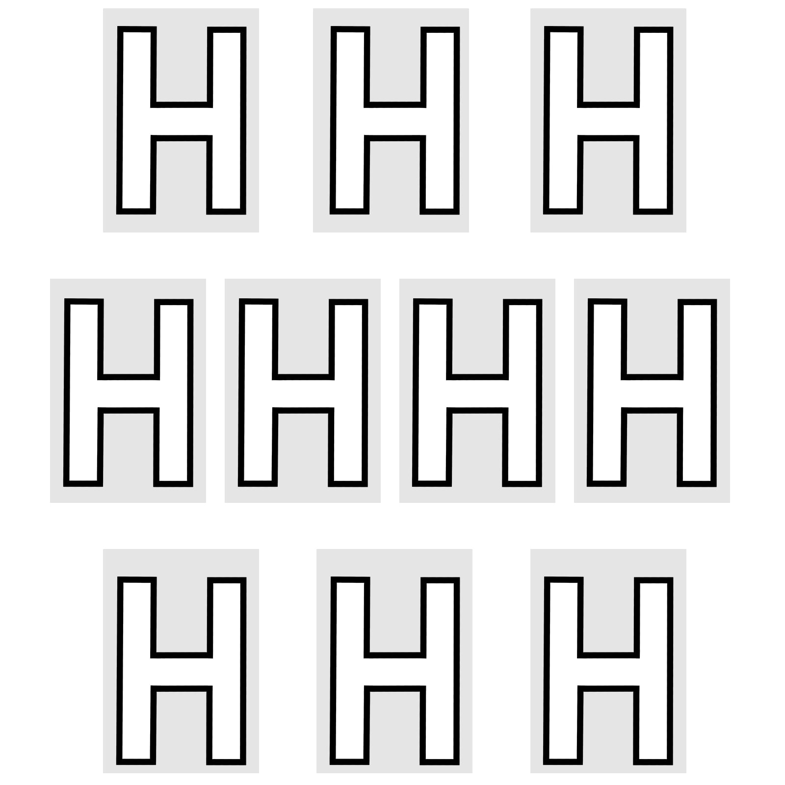 Uxcell Letter H Patches Iron on Heat Transfer Letters 2 Inch White ...