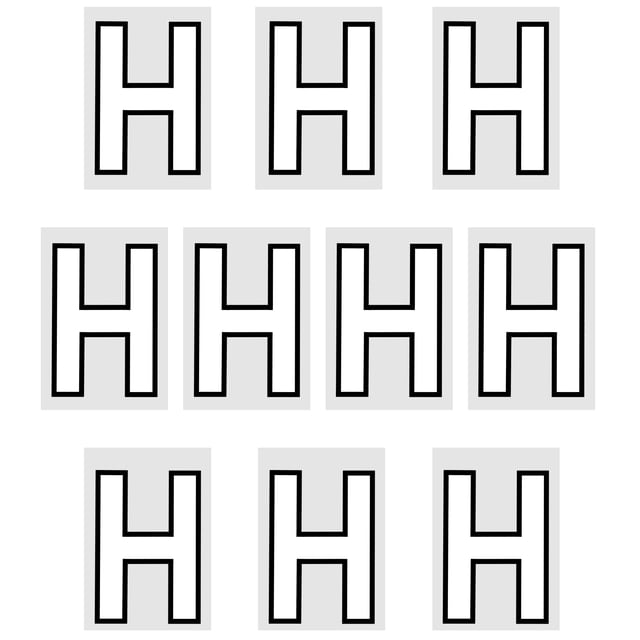 Uxcell Letter H Patches Iron on Heat Transfer Letters 2 Inch White ...