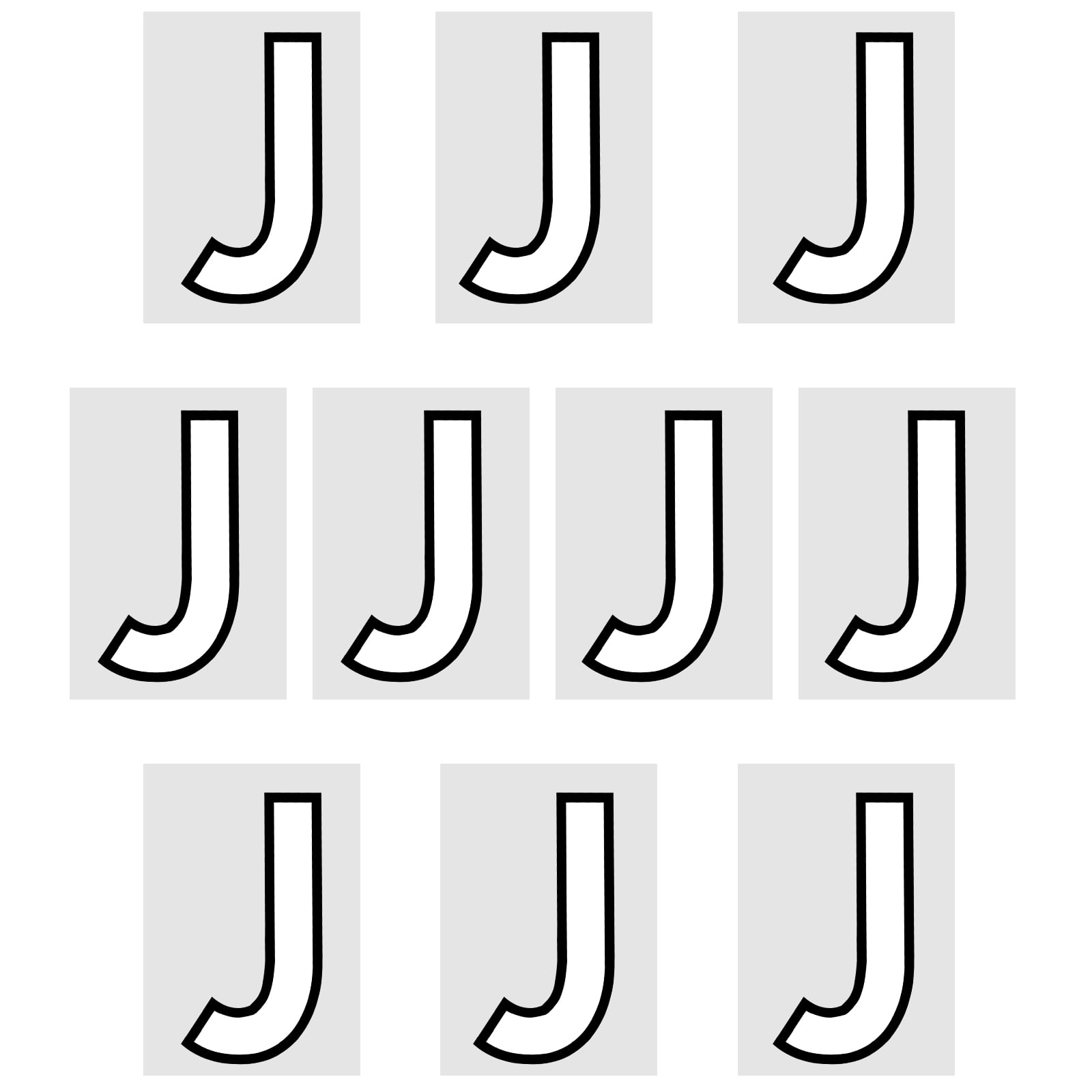 Uxcell Letter J Patches Iron on Heat Transfer Letters 2 Inch White ...