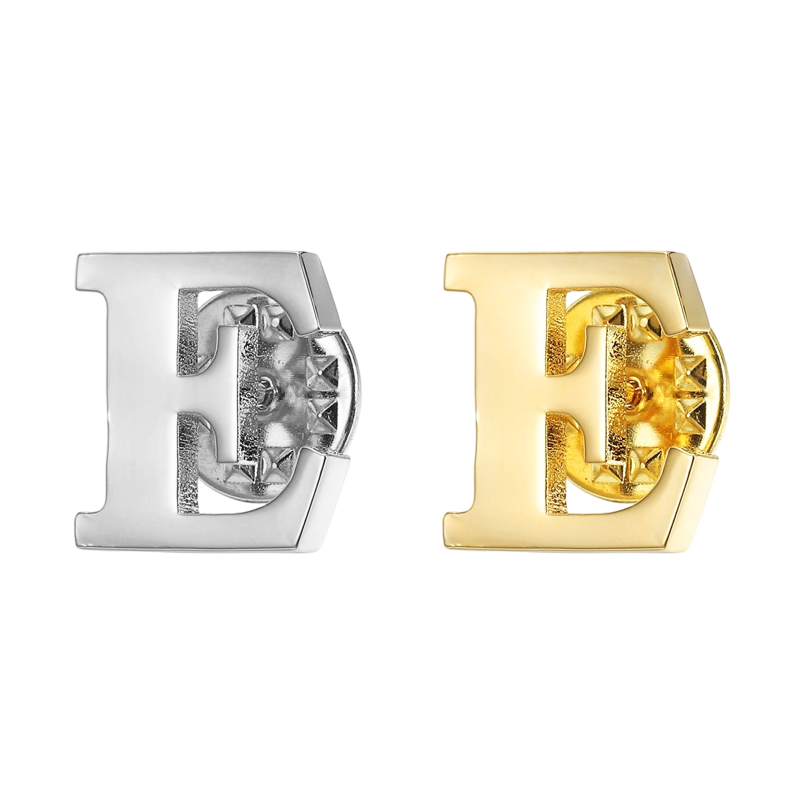 Uxcell Letter Lapel Pins Initial Alphabet Collar Pins Letter Copper ...