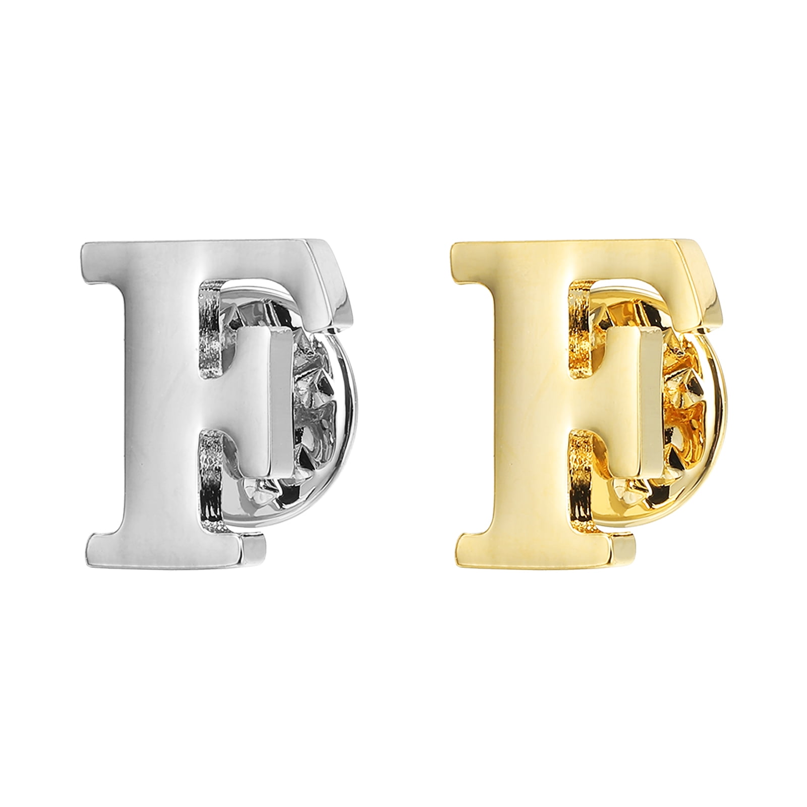 Uxcell Letter Lapel Pins Initial Alphabet Collar Pins Letter Copper ...