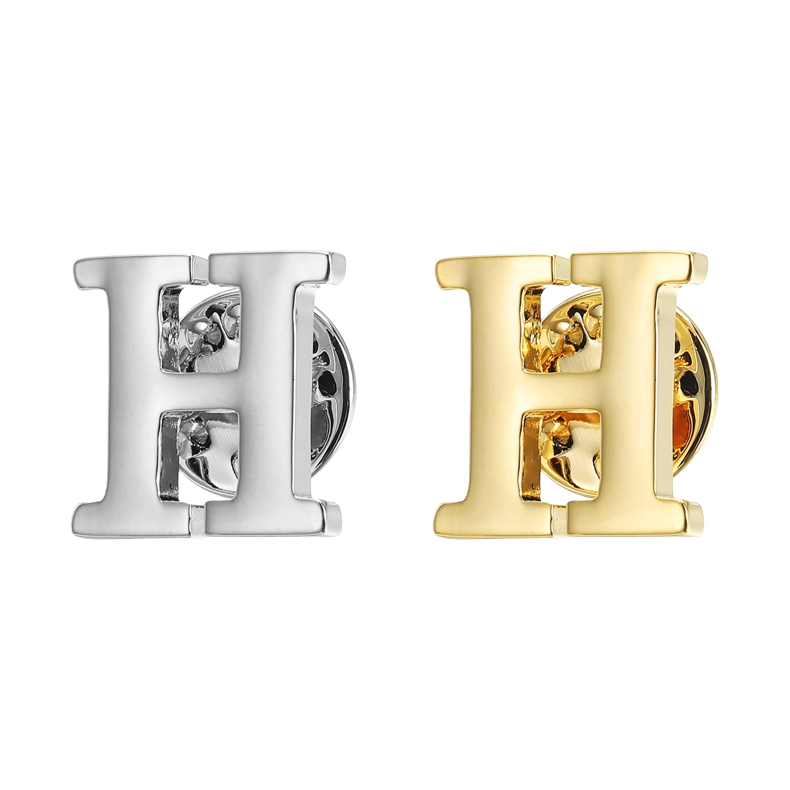 Uxcell Letter Lapel Pins Initial Alphabet Collar Pins Letter Copper ...