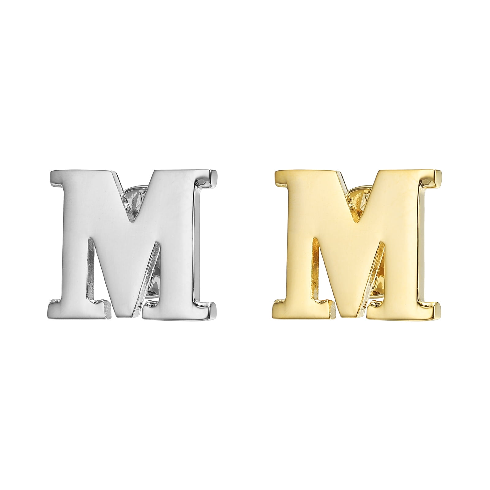 Uxcell Letter Lapel Pins Initial Alphabet Collar Pins Letter Copper ...