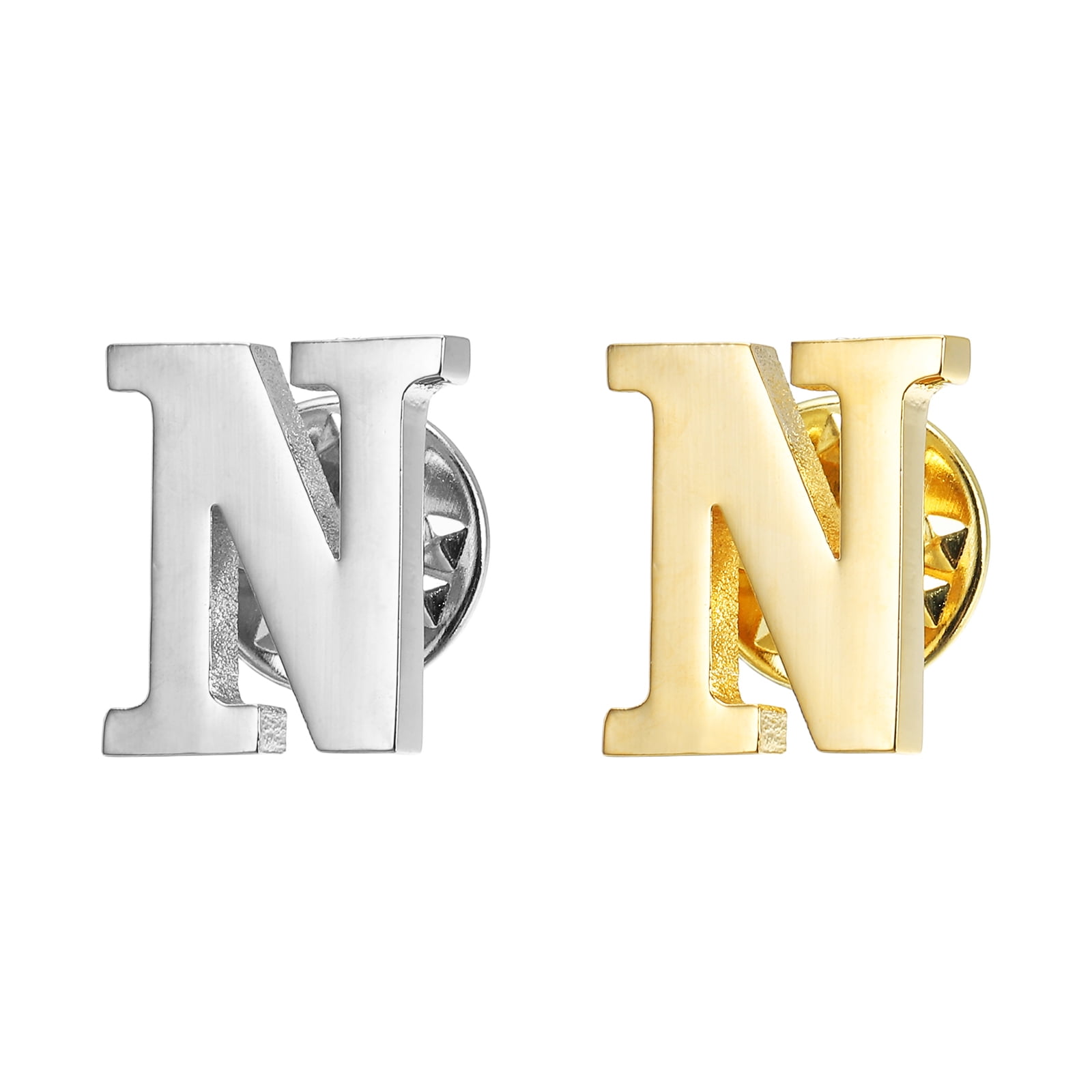 Uxcell Letter Lapel Pins Initial Alphabet Collar Pins Letter Copper ...