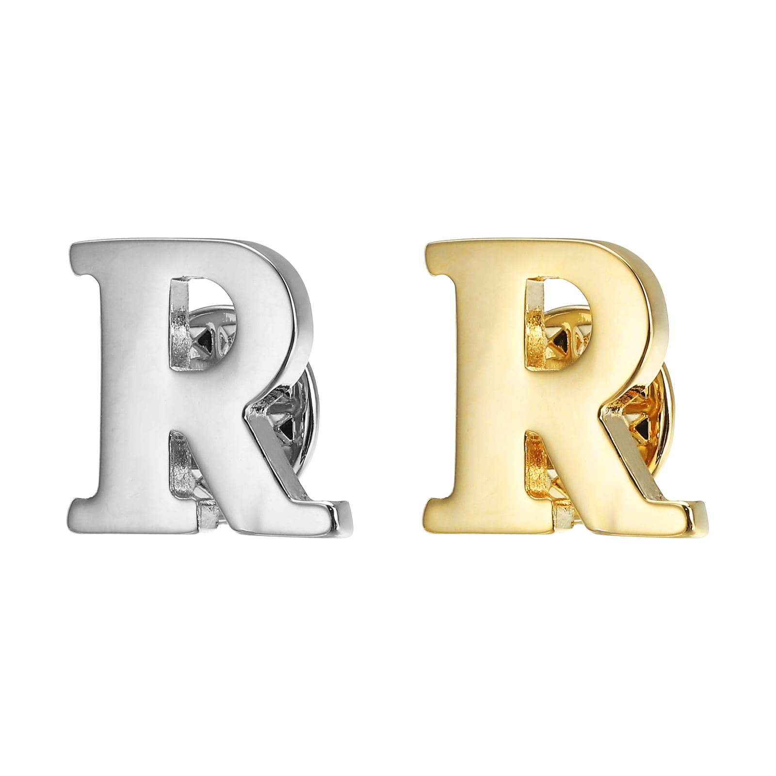 Uxcell Letter Lapel Pins Initial Alphabet Collar Pins Letter Copper ...