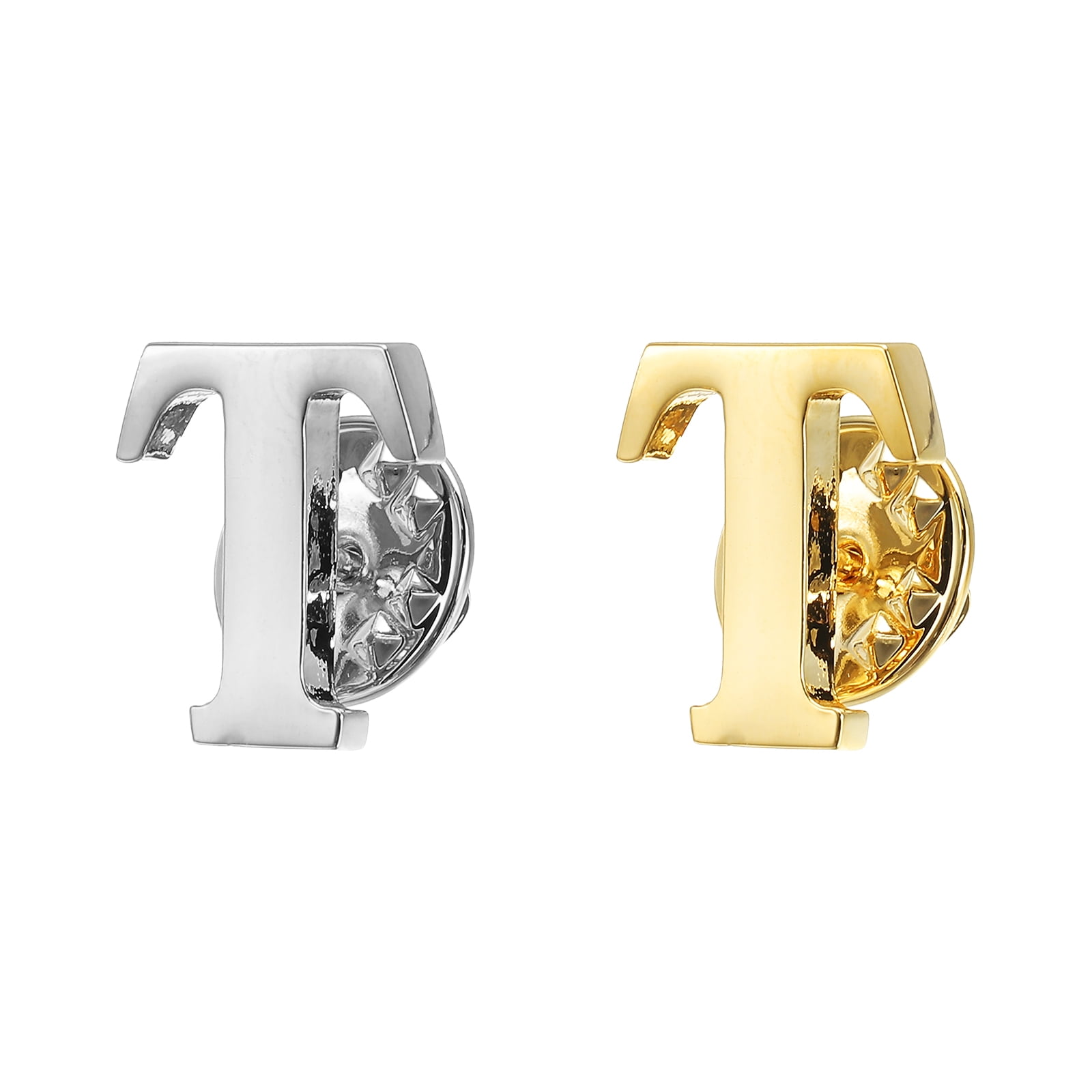 Uxcell Letter Lapel Pins Initial Alphabet Collar Pins Letter Copper ...