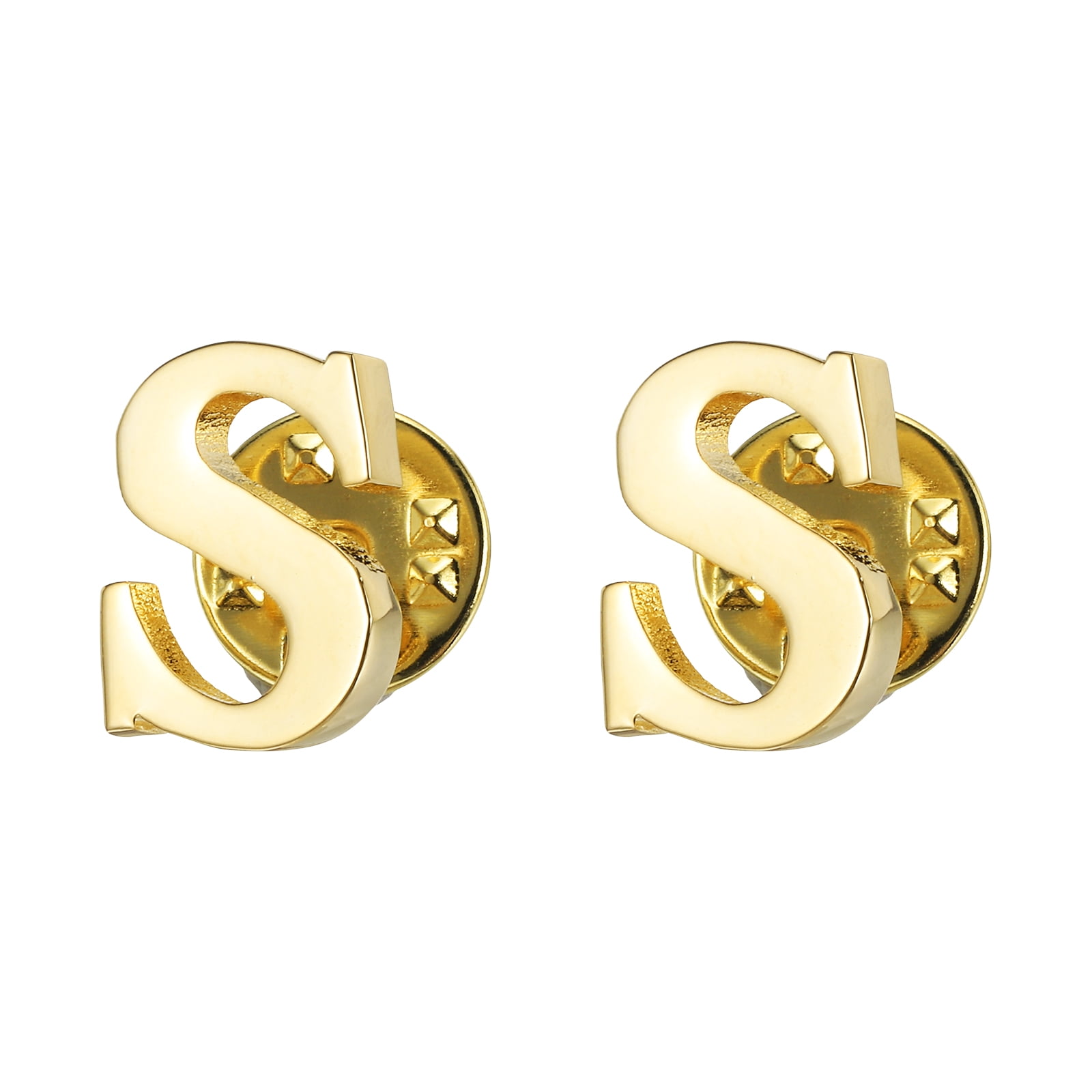 Uxcell Letter Lapel Pins, Initial Alphabet Collar Pins Letter Copper ...