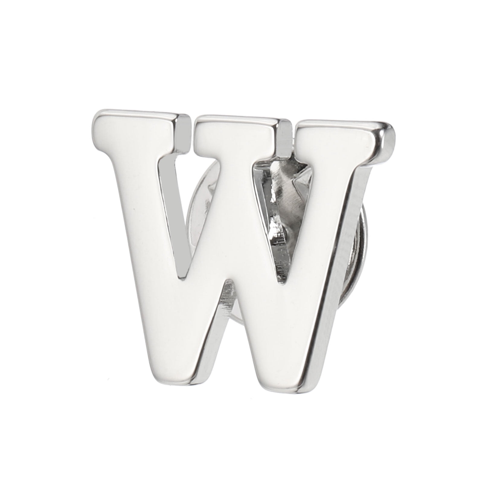 Uxcell Letter Lapel Pins, Initial Alphabet Collar Pins, Silver Tone ...