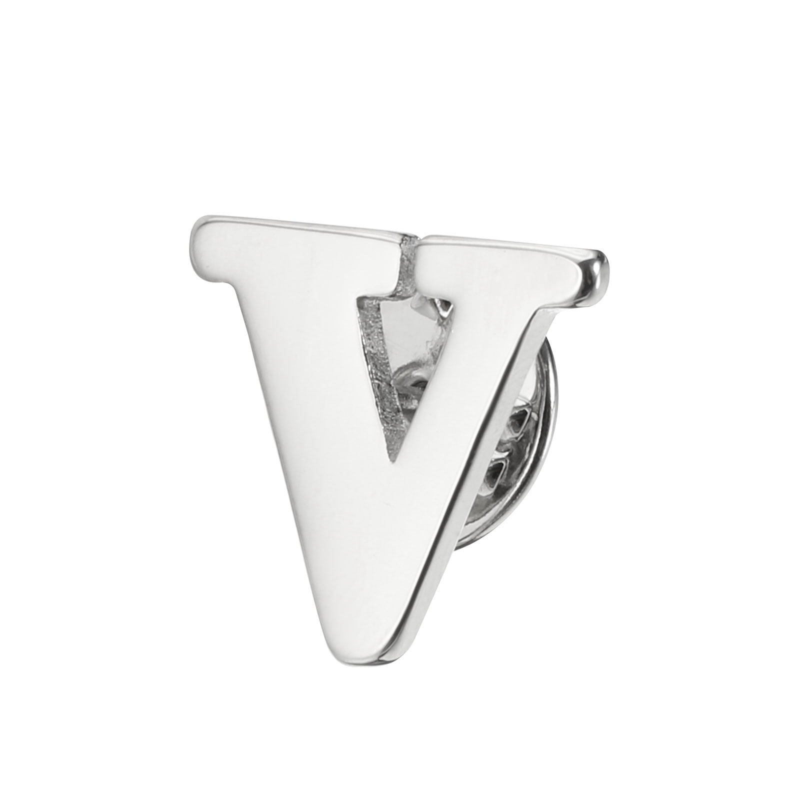 Uxcell Letter Lapel Pins, Initial Alphabet Collar Pins, Silver Tone ...