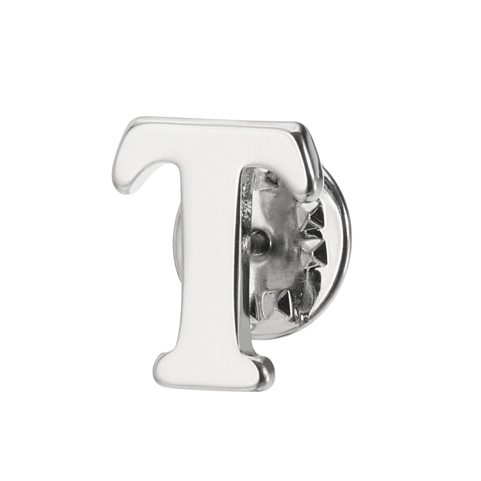 Uxcell Letter Lapel Pins, Initial Alphabet Collar Pins, Silver Tone ...