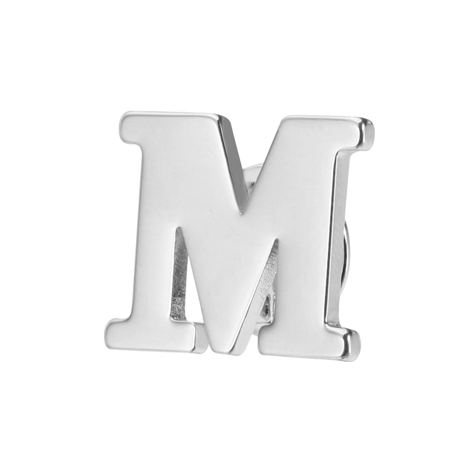 Uxcell Letter Lapel Pins, Initial Alphabet Collar Pins, Silver Tone ...