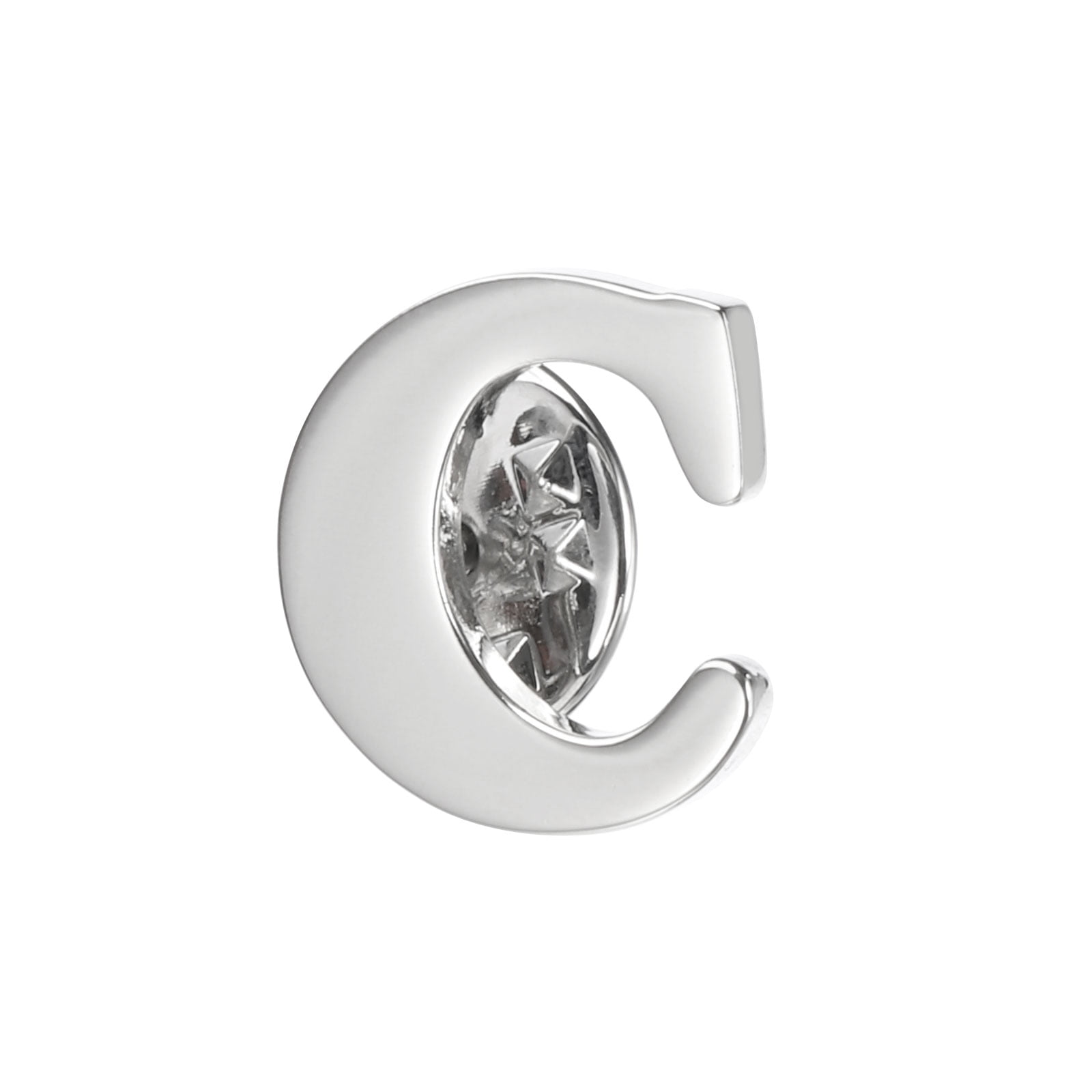 Uxcell Letter Lapel Pins, Initial Alphabet Collar Pins, Silver Tone ...