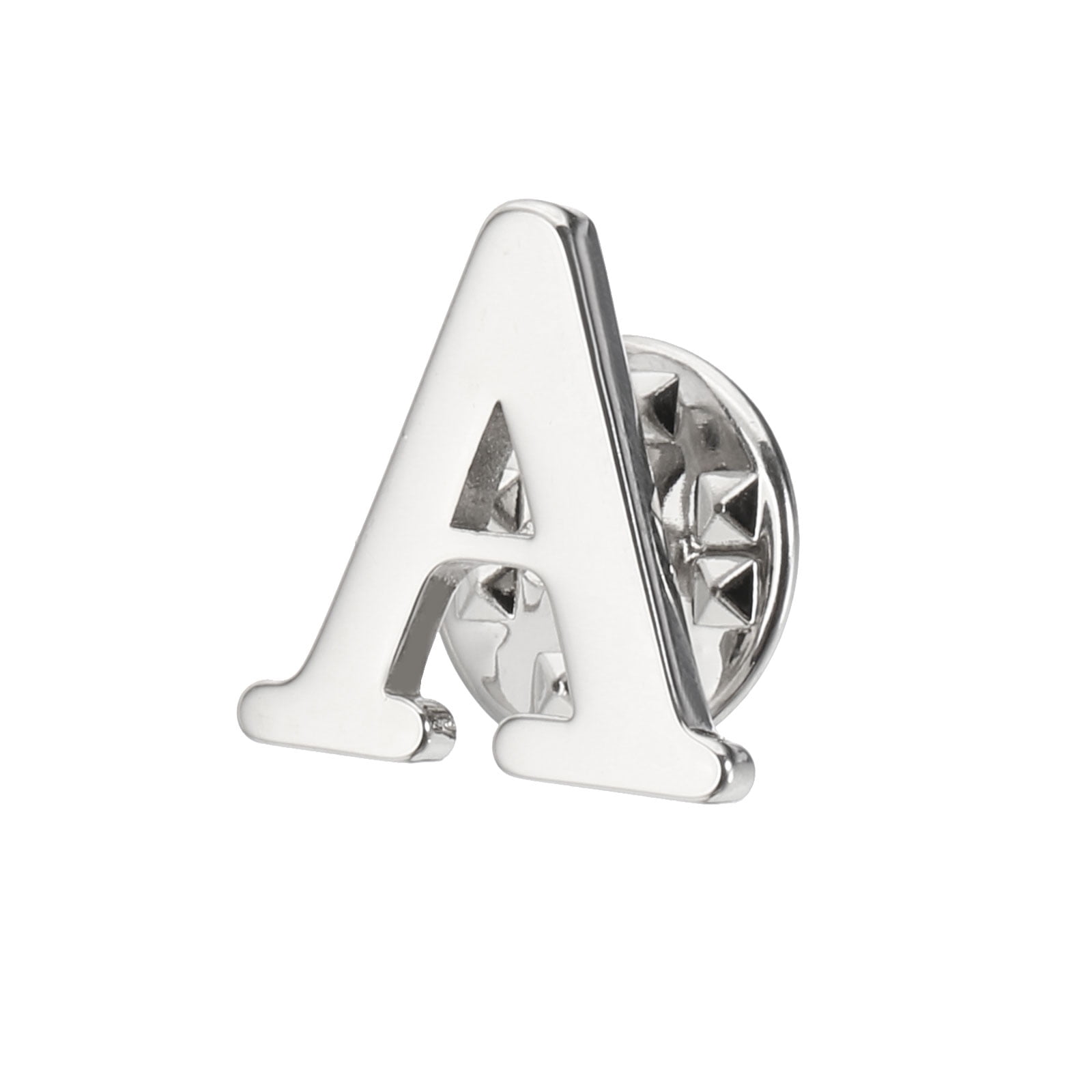 Uxcell Letter Lapel Pins, Initial Alphabet Collar Pins, Silver Tone ...