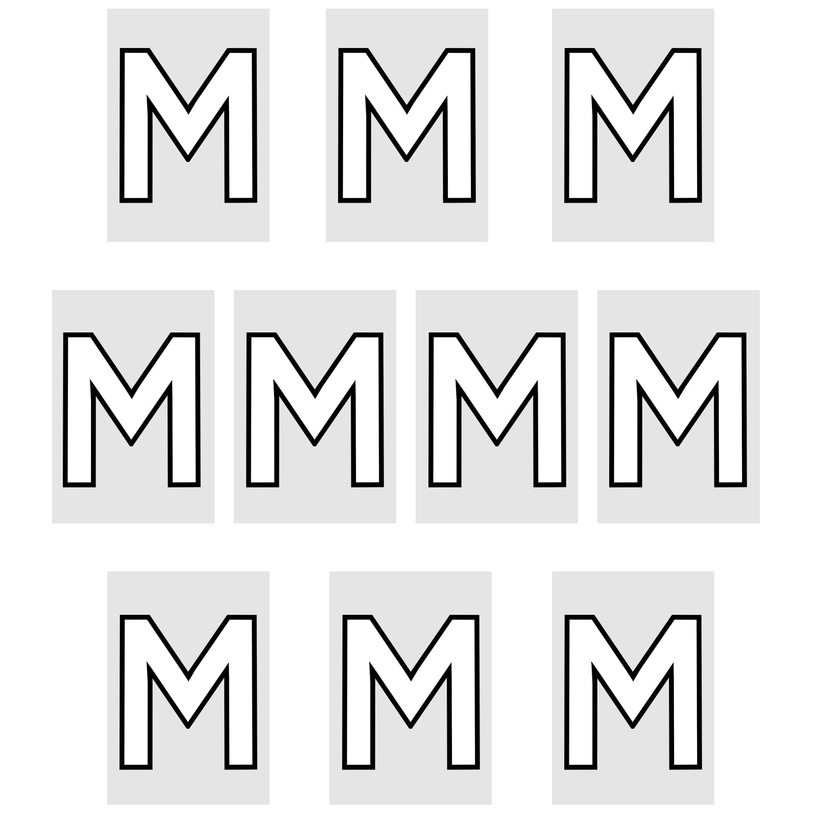 Uxcell Letter M Patches Iron on Heat Transfer Letters 2 Inch White ...