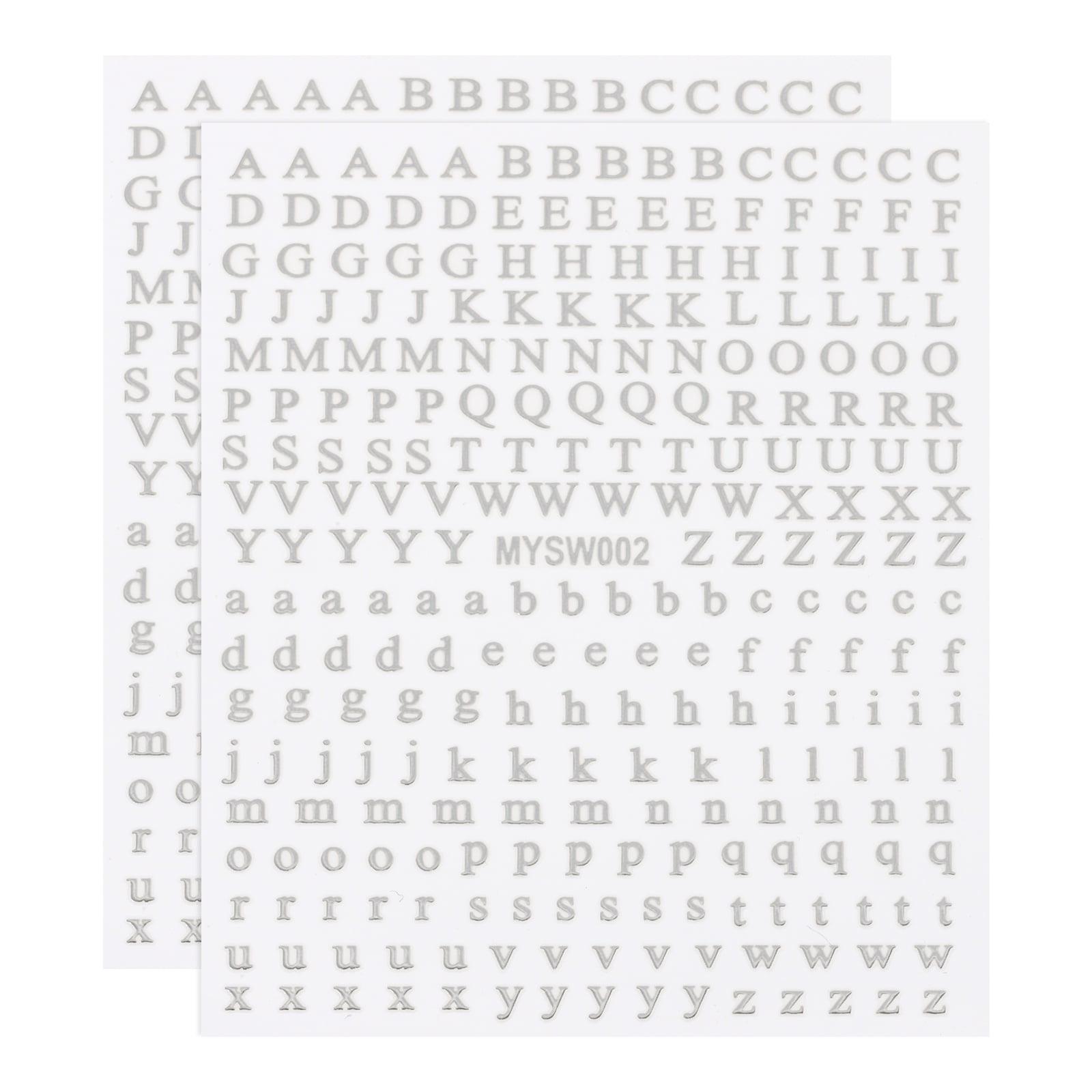 Uxcell Letter Nail Stickers, 3D Self-Adhesive English Letter Decals ...