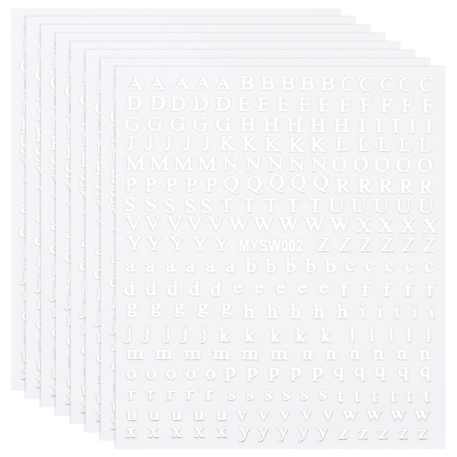 Uxcell Letter Nail Stickers, 3D Self-Adhesive English Letter Nail ...