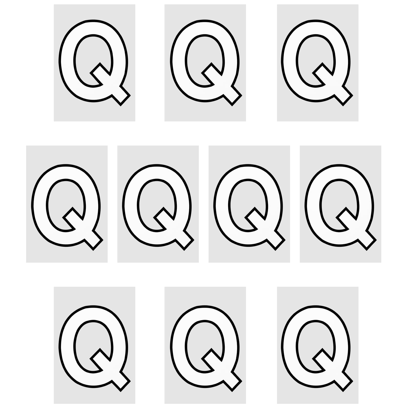 Uxcell Letter Q Patches Iron on Heat Transfer Letters 2 Inch White ...