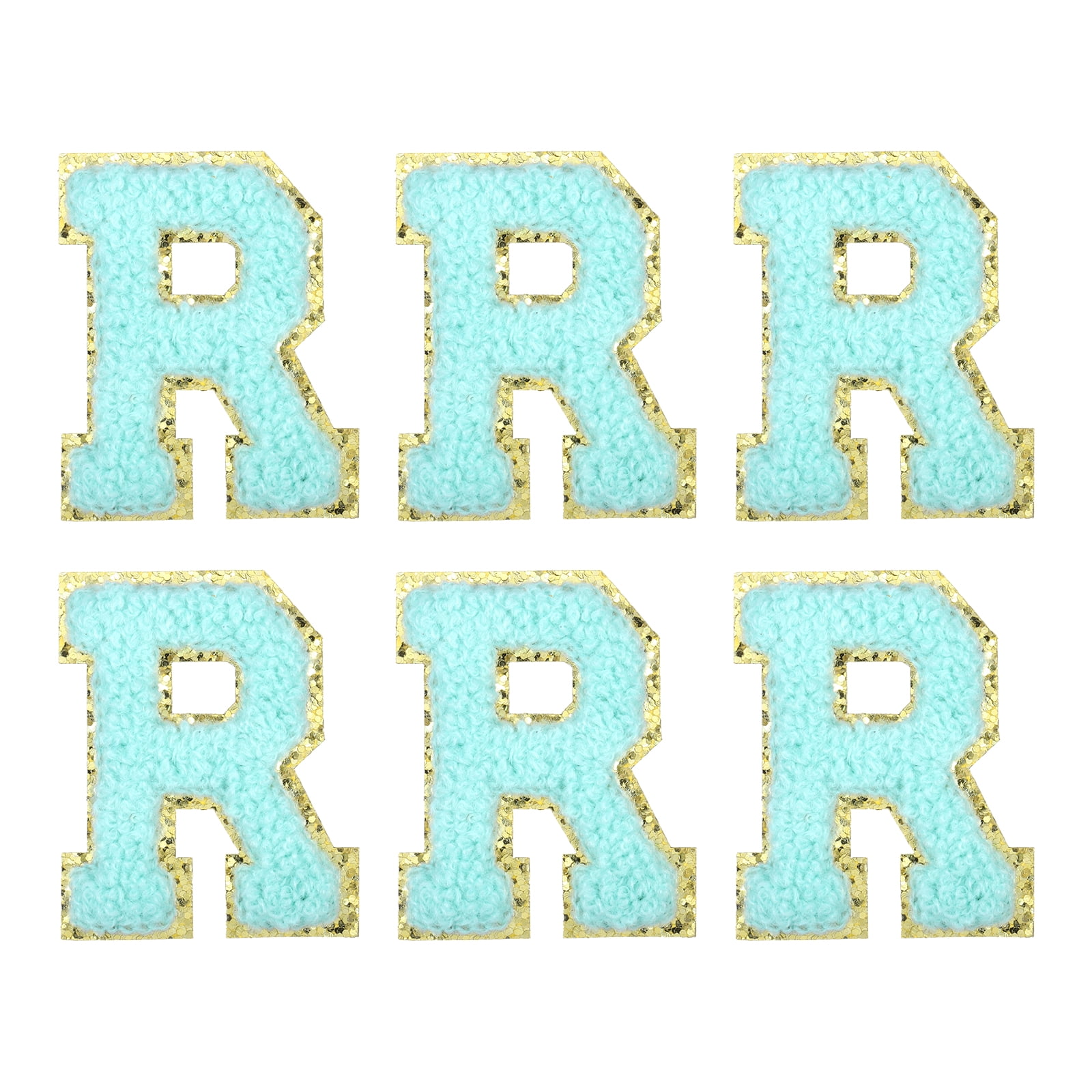 Uxcell Letter R Chenille Letter Patches Self Adhesive Stick on ...