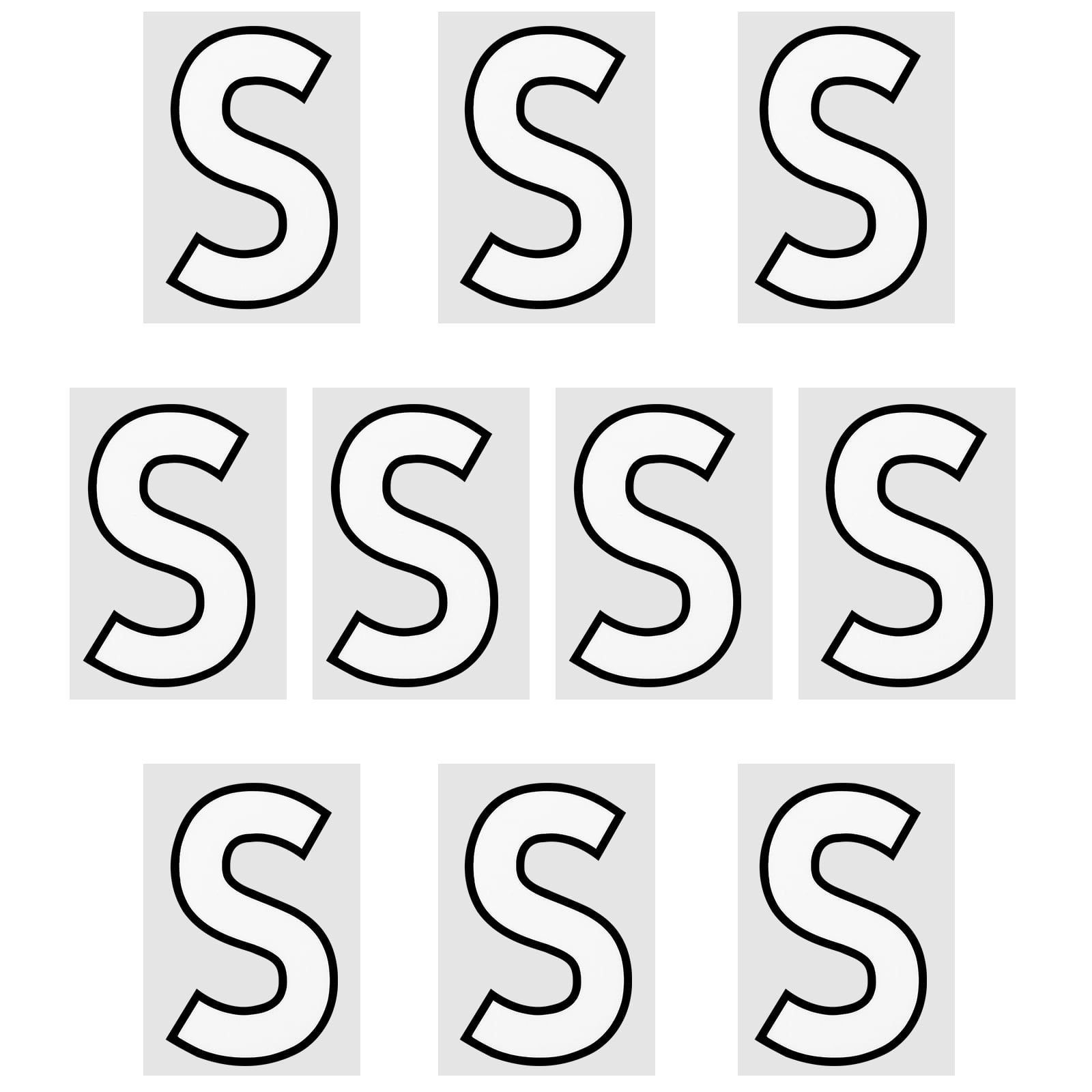 Uxcell Letter S Patches Iron on Heat Transfer Letters 2 Inch White ...